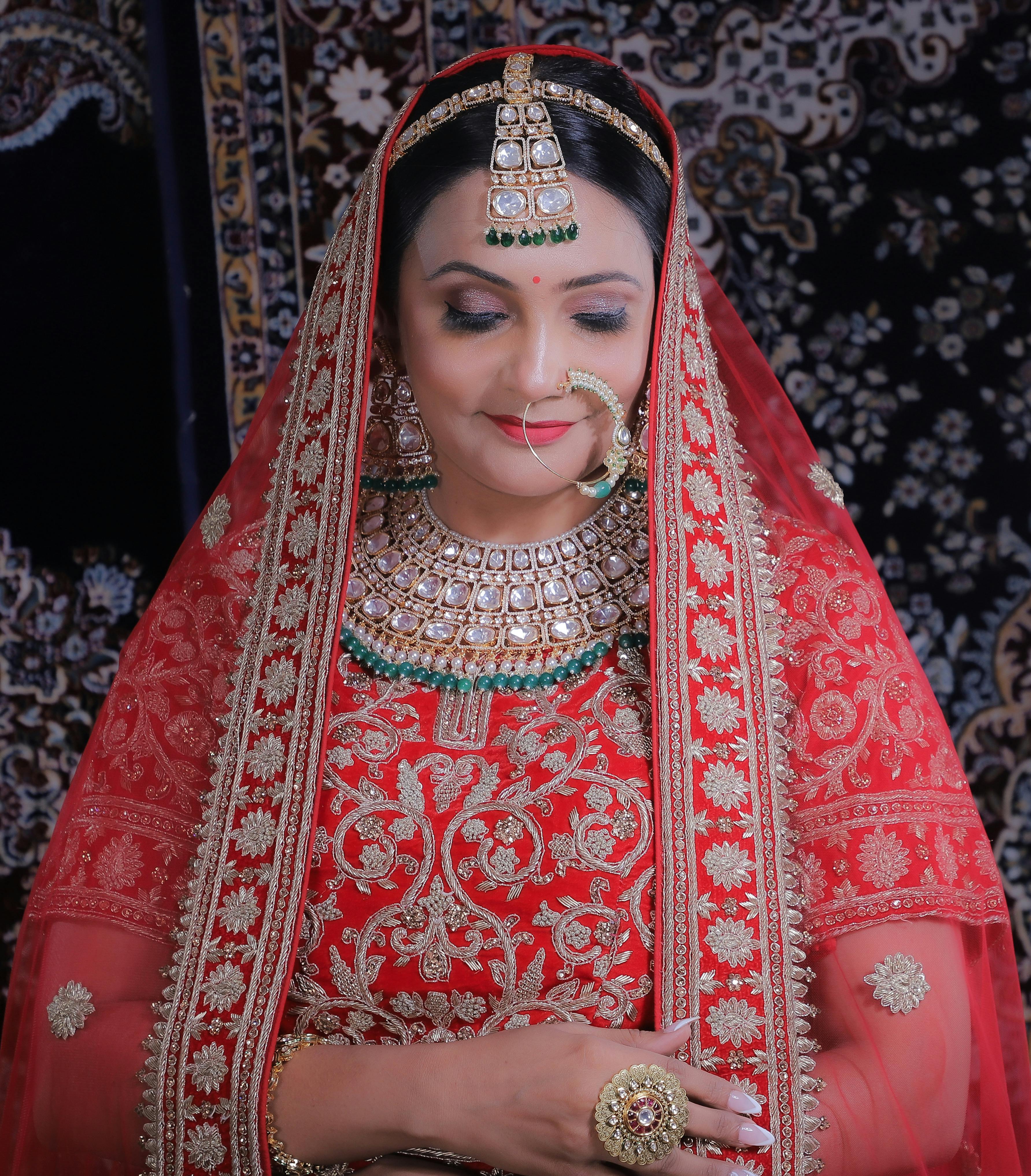 Woman in Red and White Traditional Clothes · Free Stock Photo