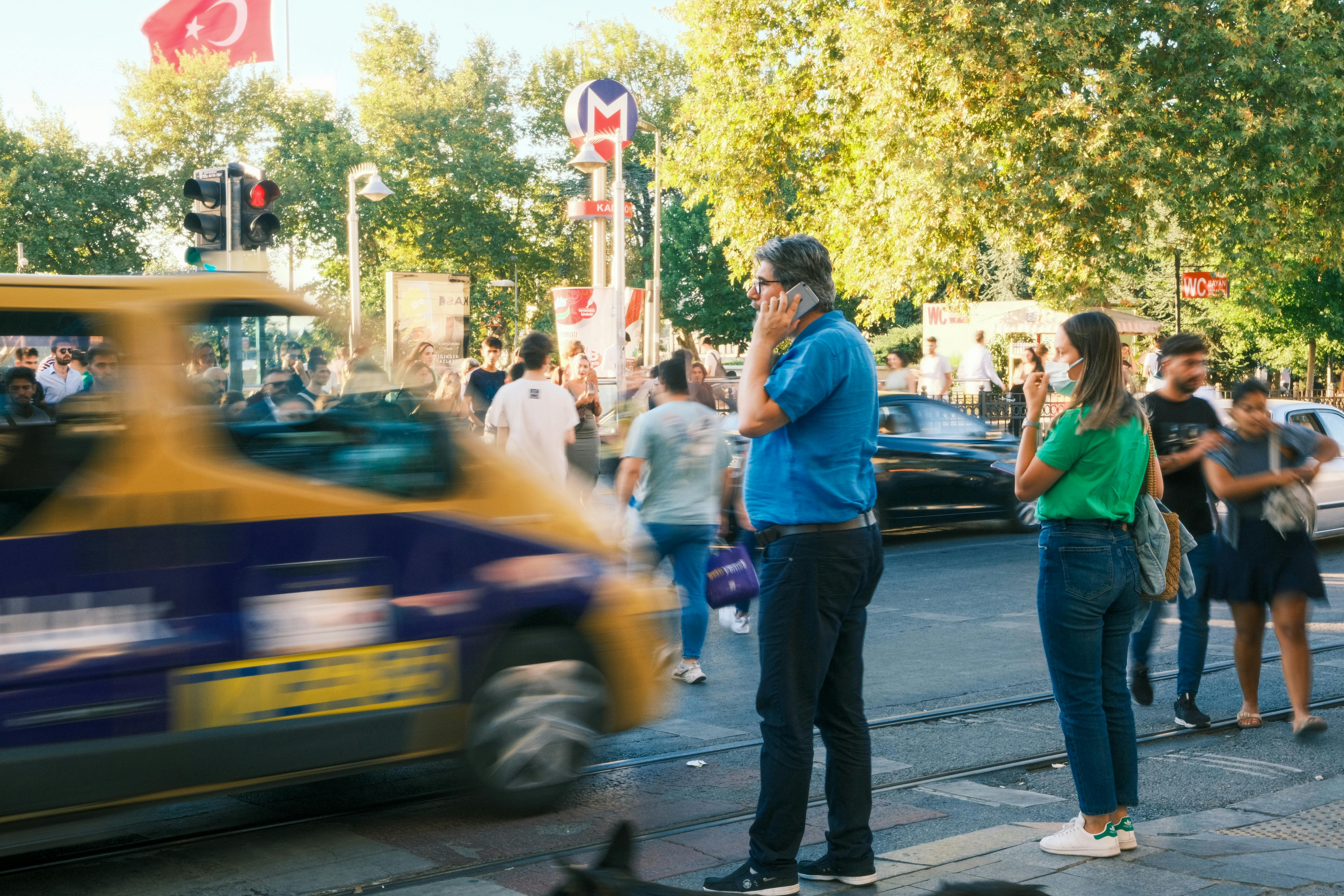 People Walking on Pedestrian Lane · Free Stock Photo