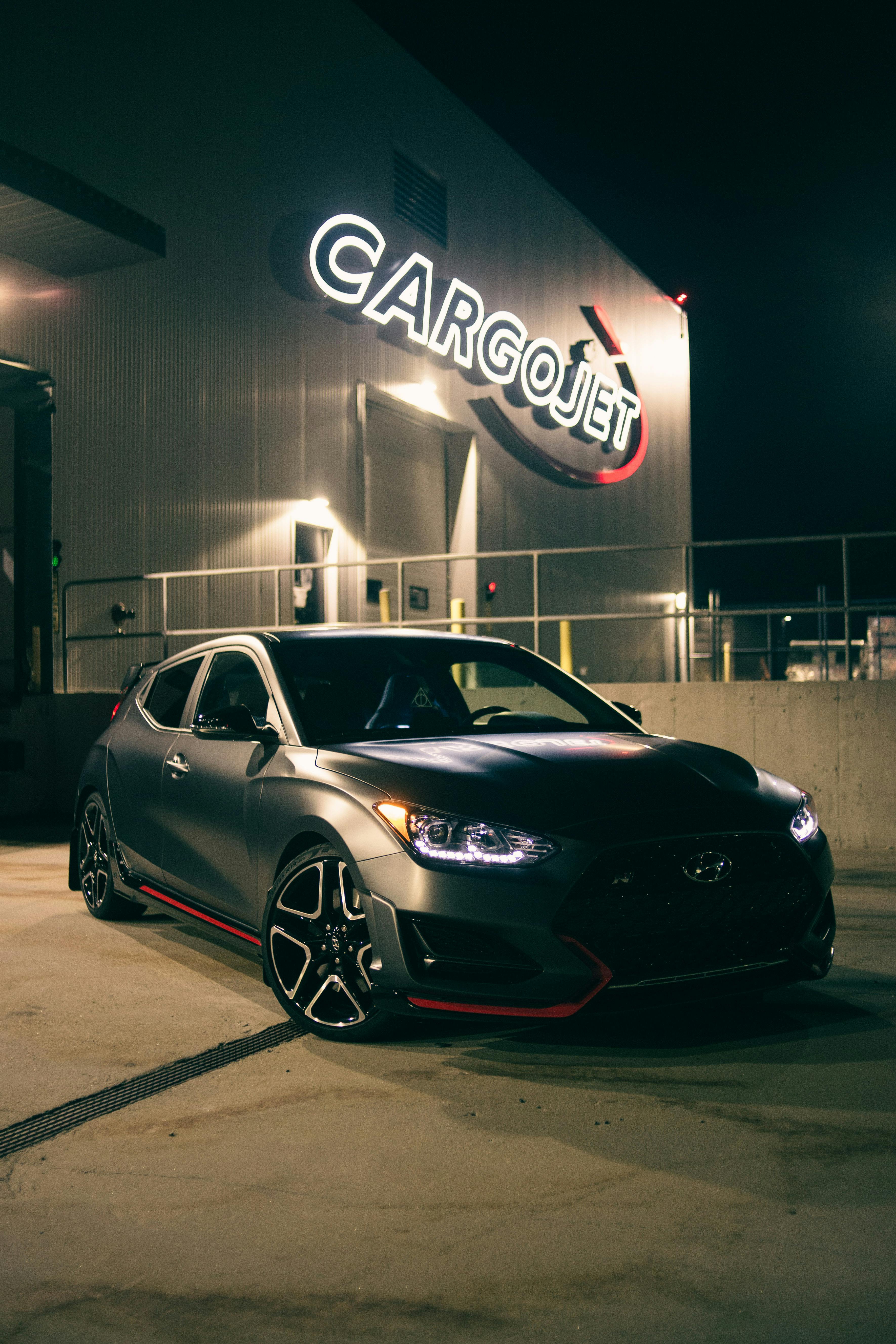 Modified Hyundai Veloster at Night · Free Stock Photo