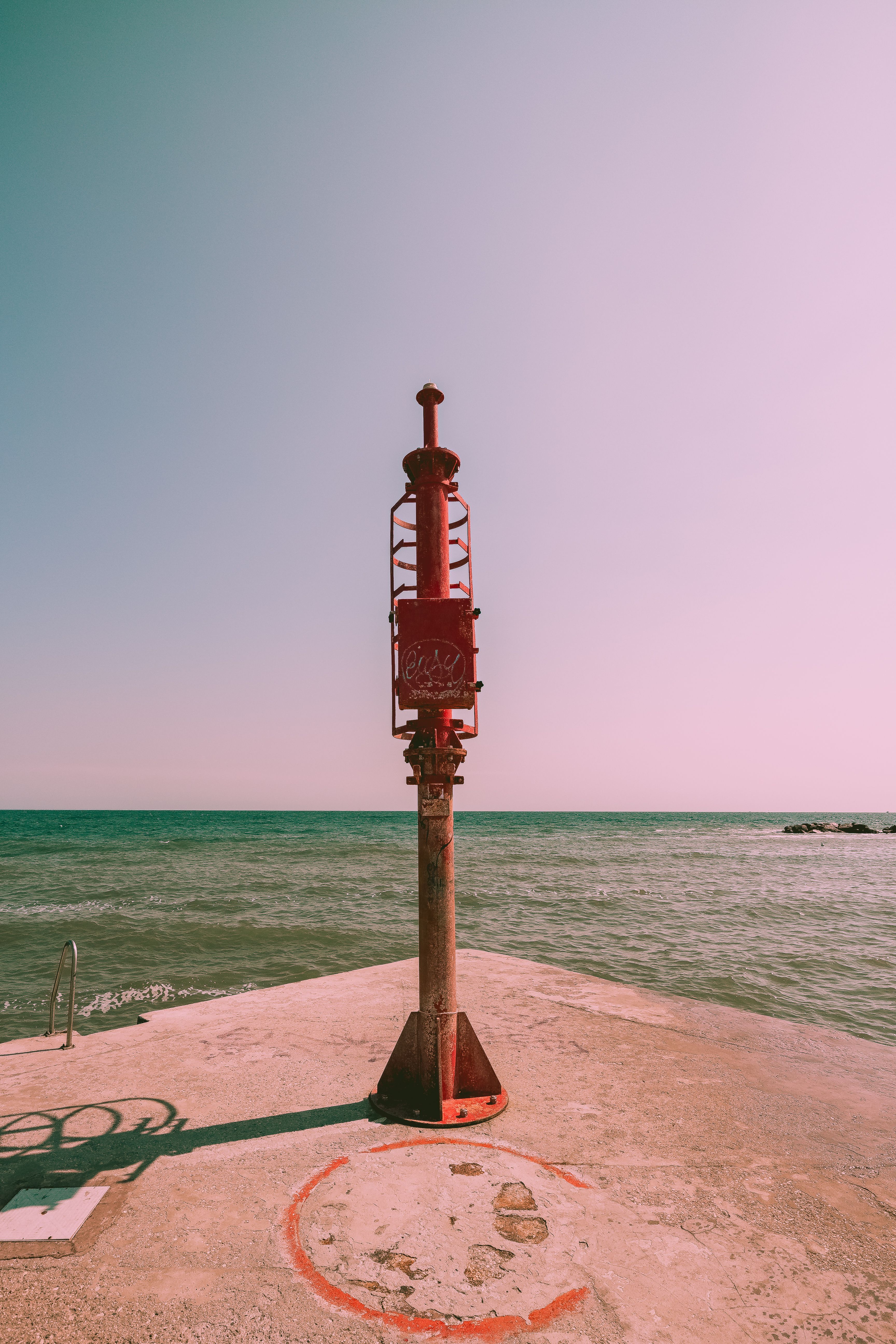 Steel Construction in the Port and View of the Sea · Free Stock Photo