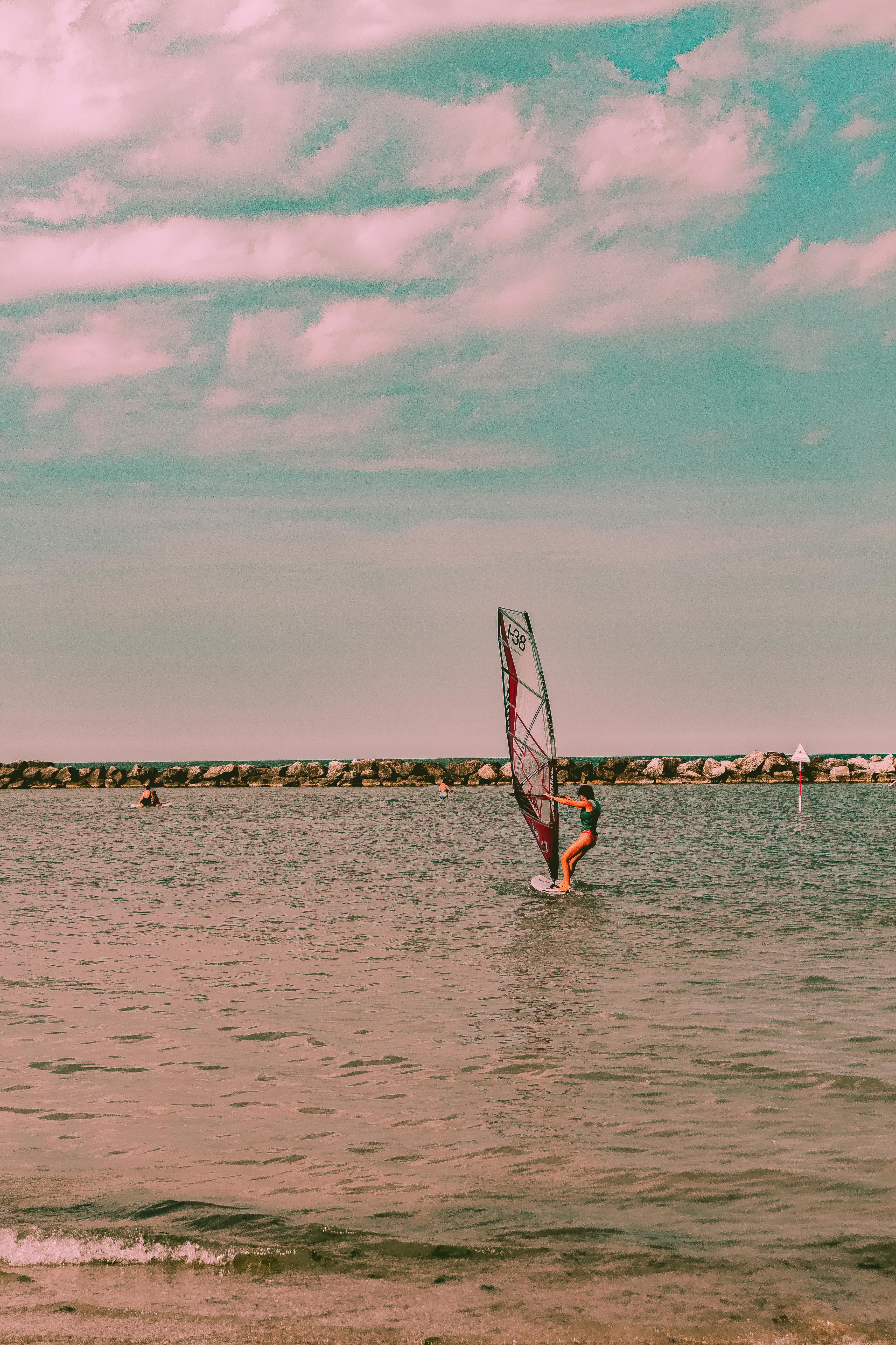 A Woman Windsurfing · Free Stock Photo