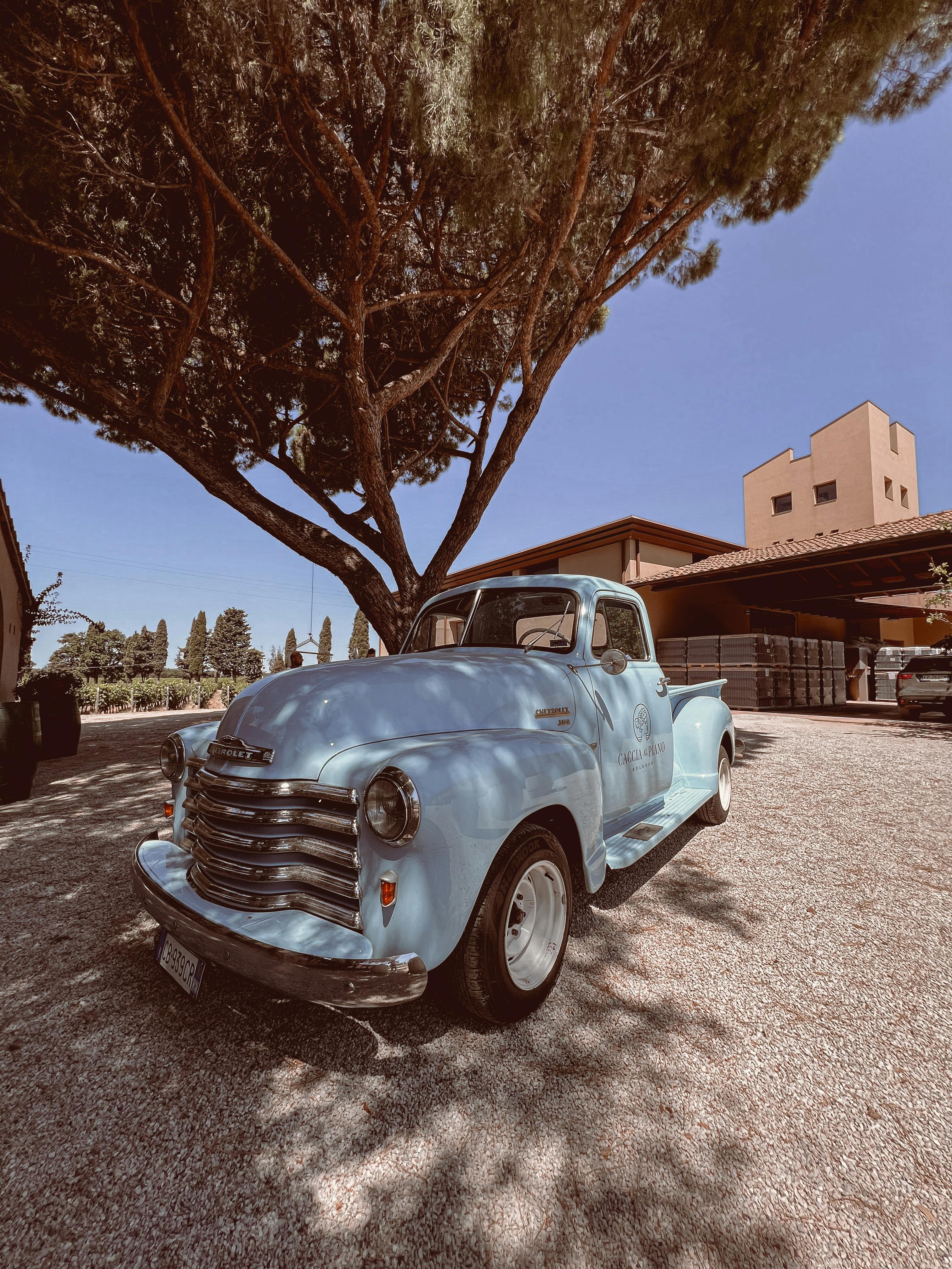 Photo of a Vintage Blue Car · Free Stock Photo