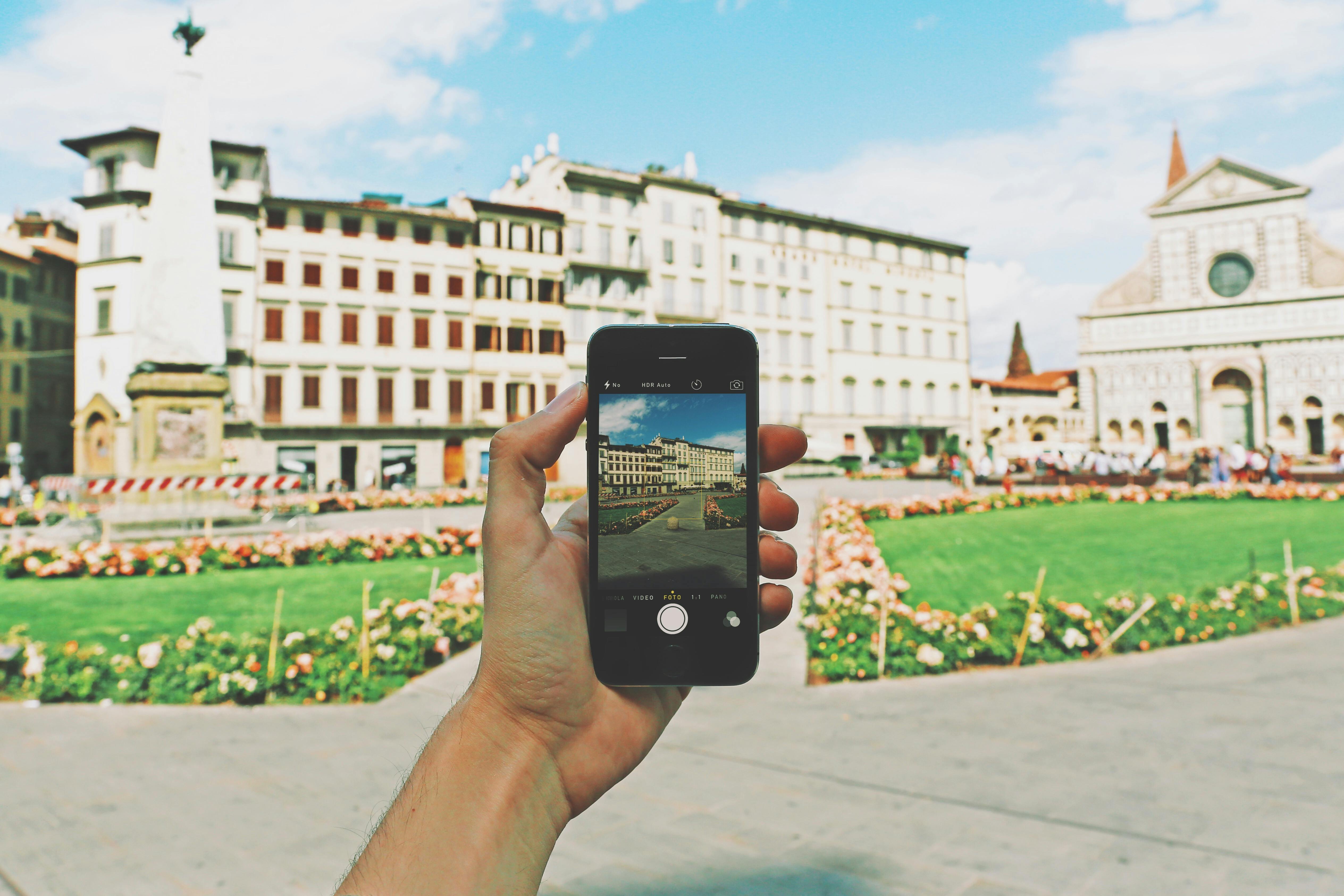 Taking Picture of Square in Town · Free Stock Photo
