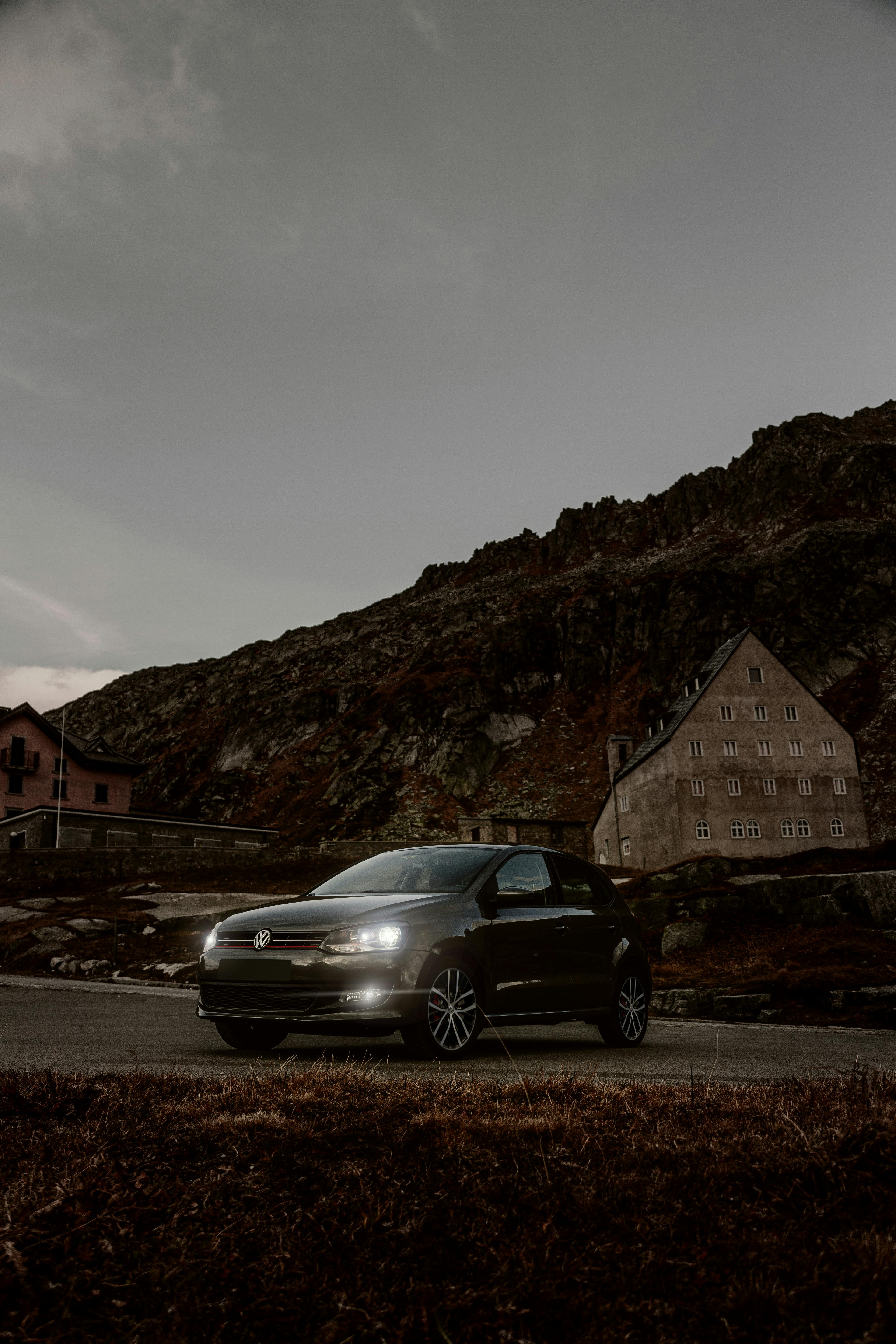 A Black Car on the Road · Free Stock Photo
