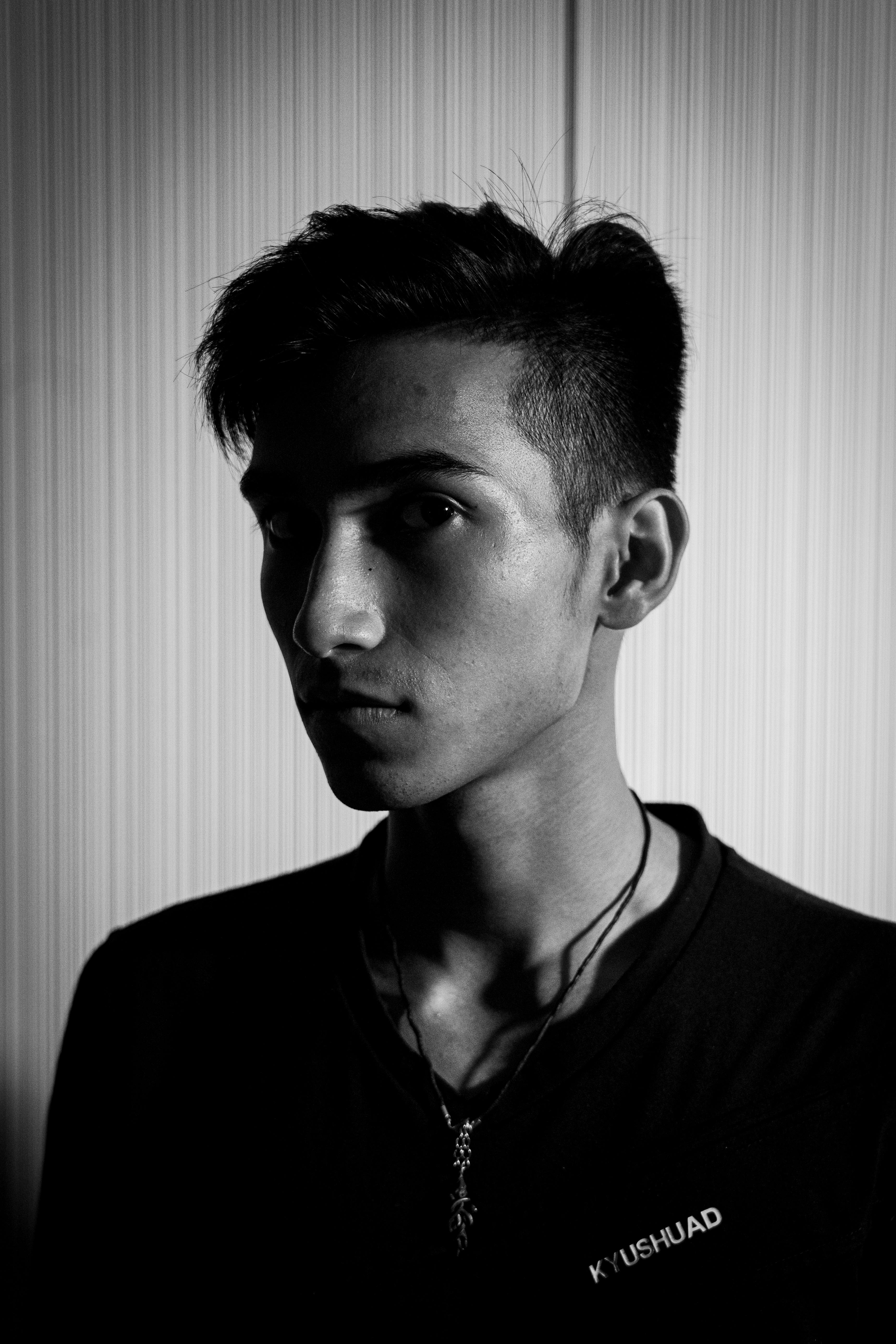 Grayscale Portrait of a Man · Free Stock Photo