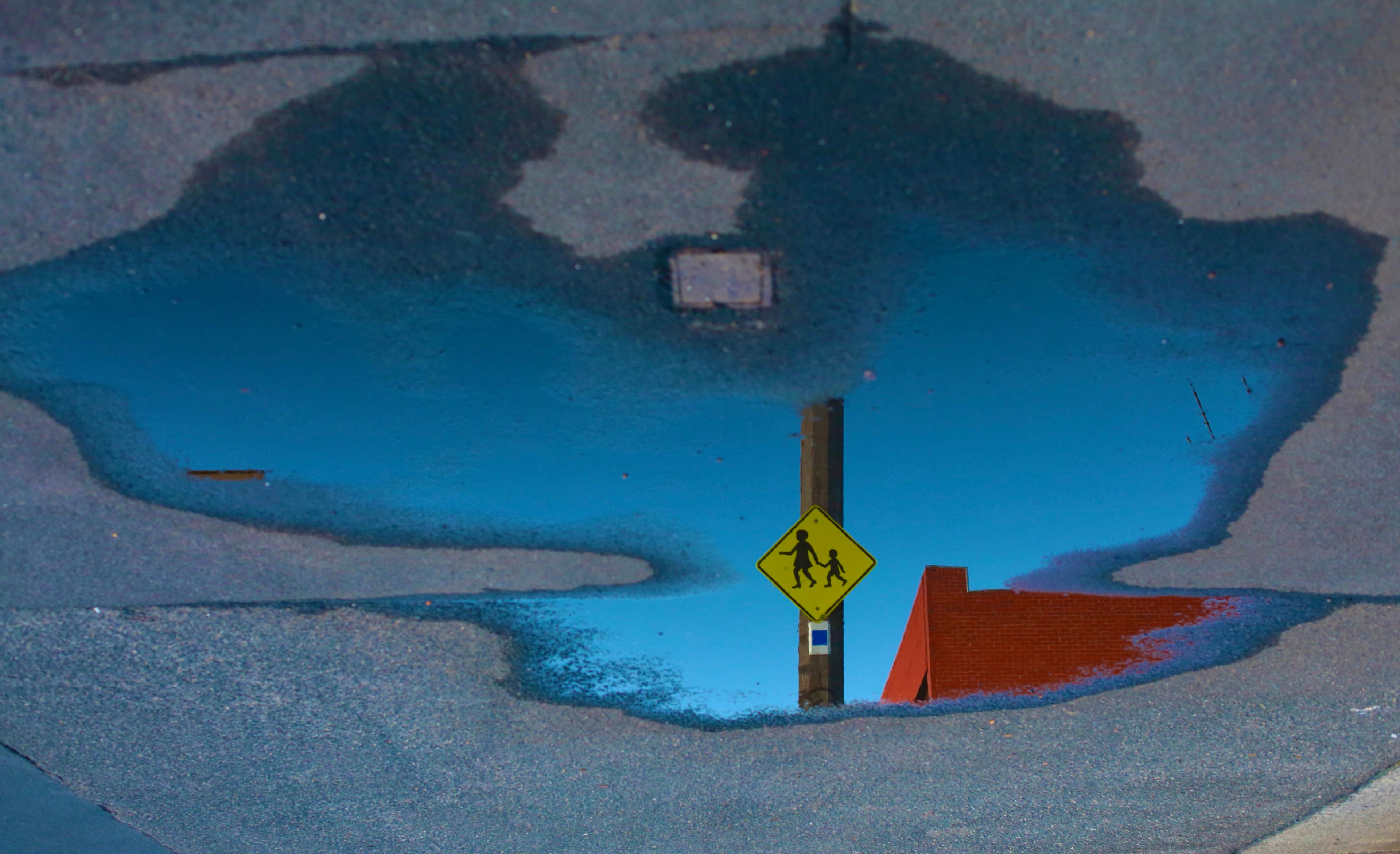 Water Reflection on the Street · Free Stock Photo