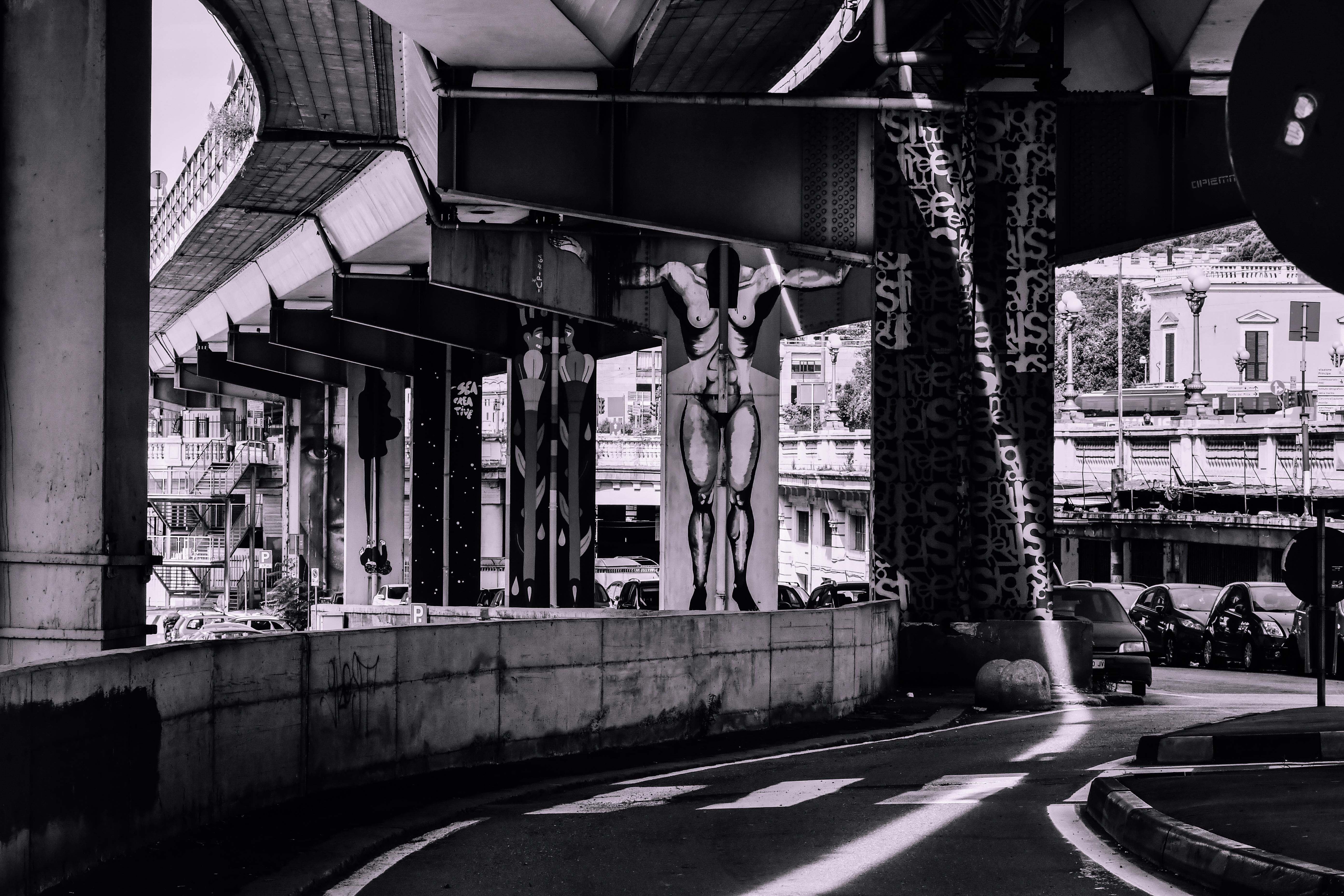 Grayscale Photo of Pillar · Free Stock Photo