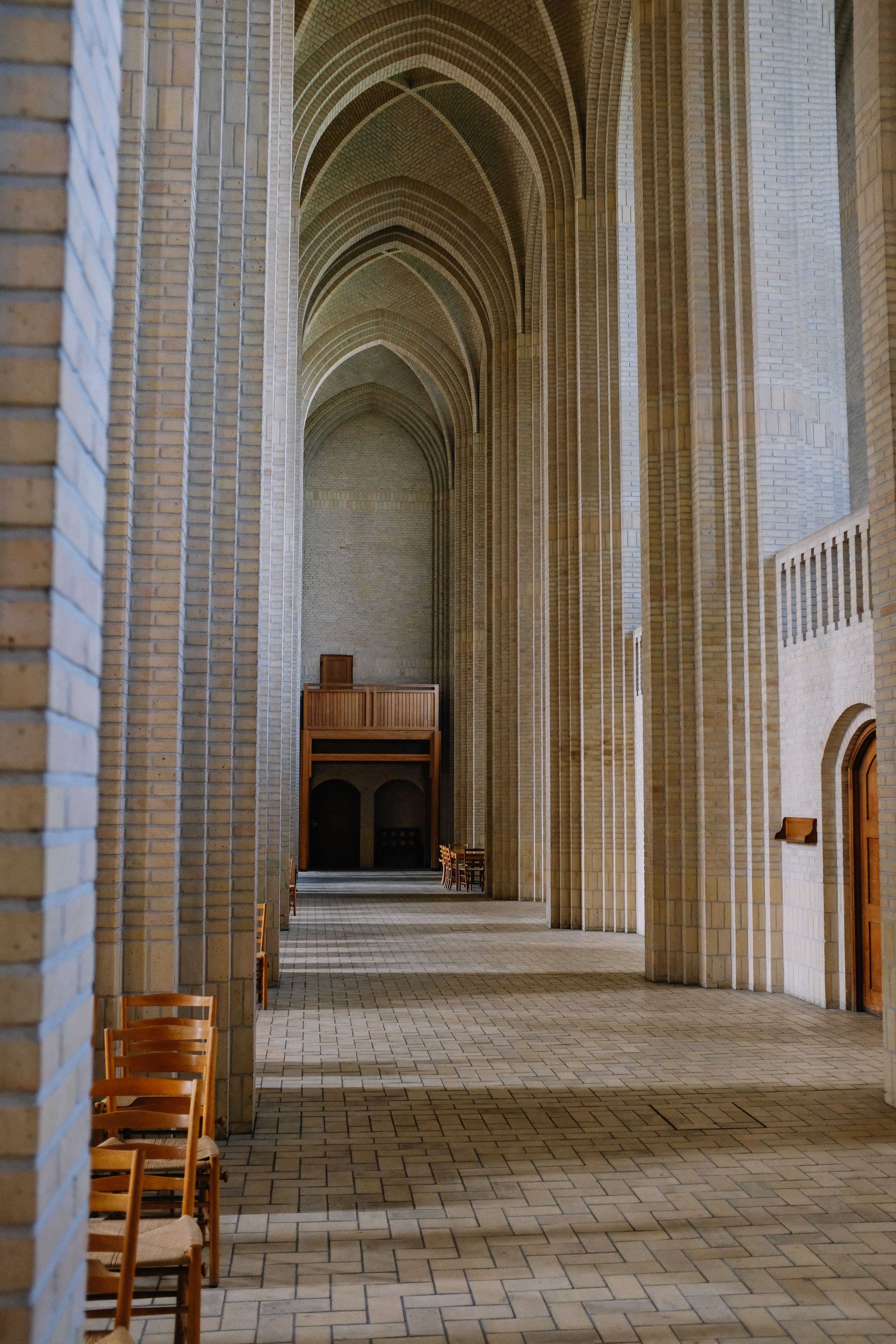 Hall under Arches in Old Stone Cathedral · Free Stock Photo
