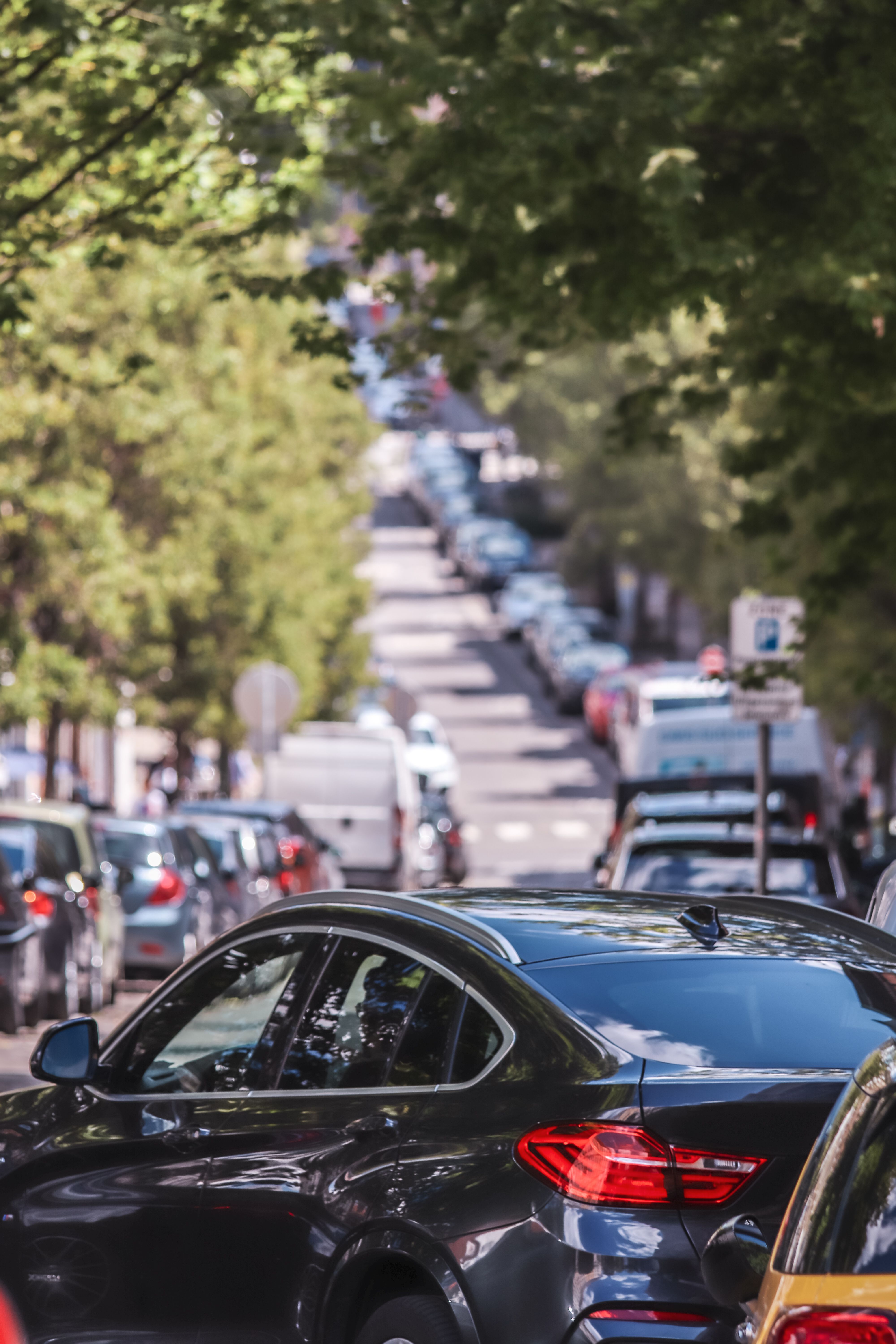 High-Angle Shot of Cars on City Street · Free Stock Photo