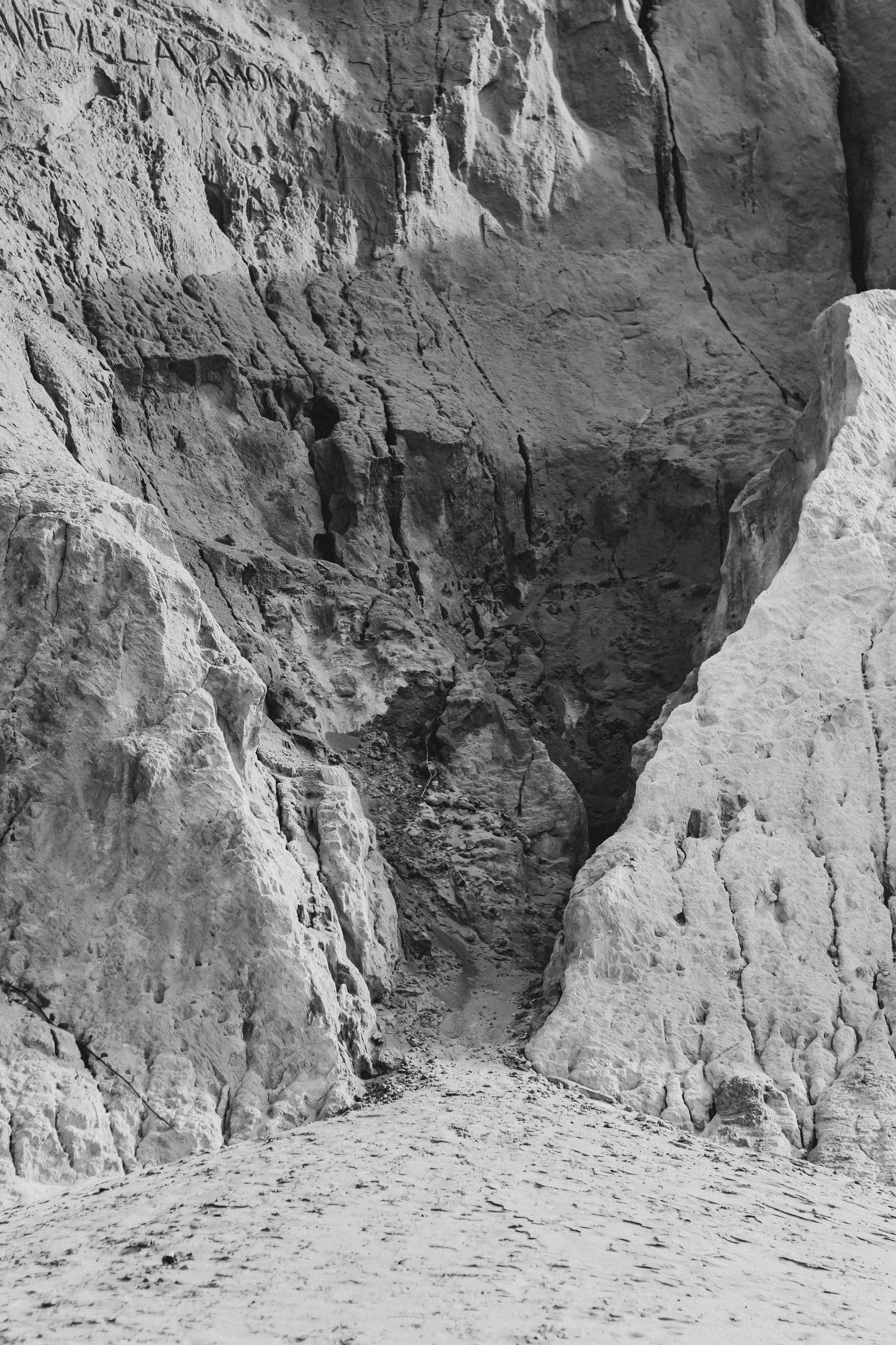 Grayscale Photo of Rocks · Free Stock Photo