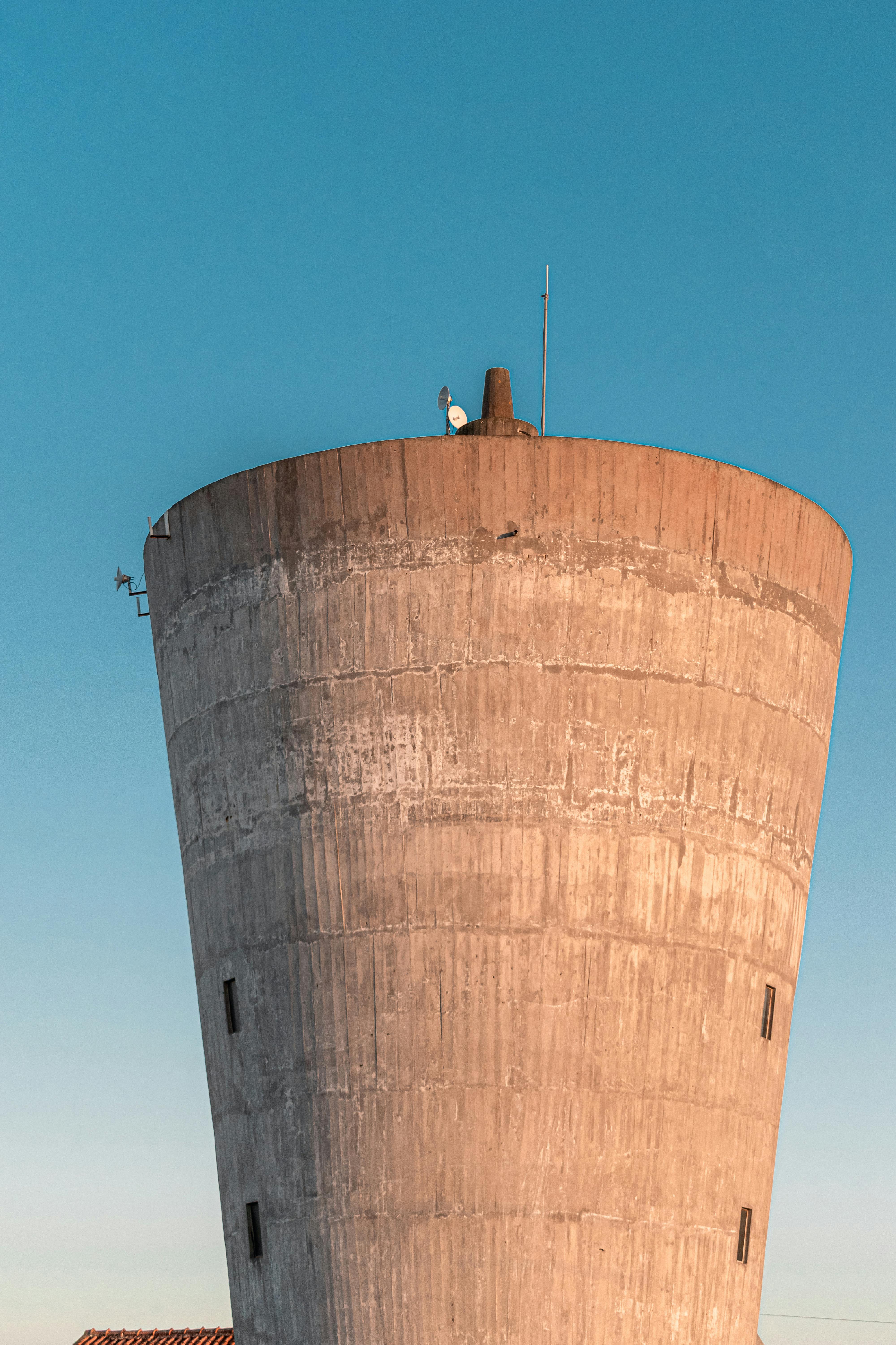 Close-Up Photo of a Water Tank Tower · Free Stock Photo