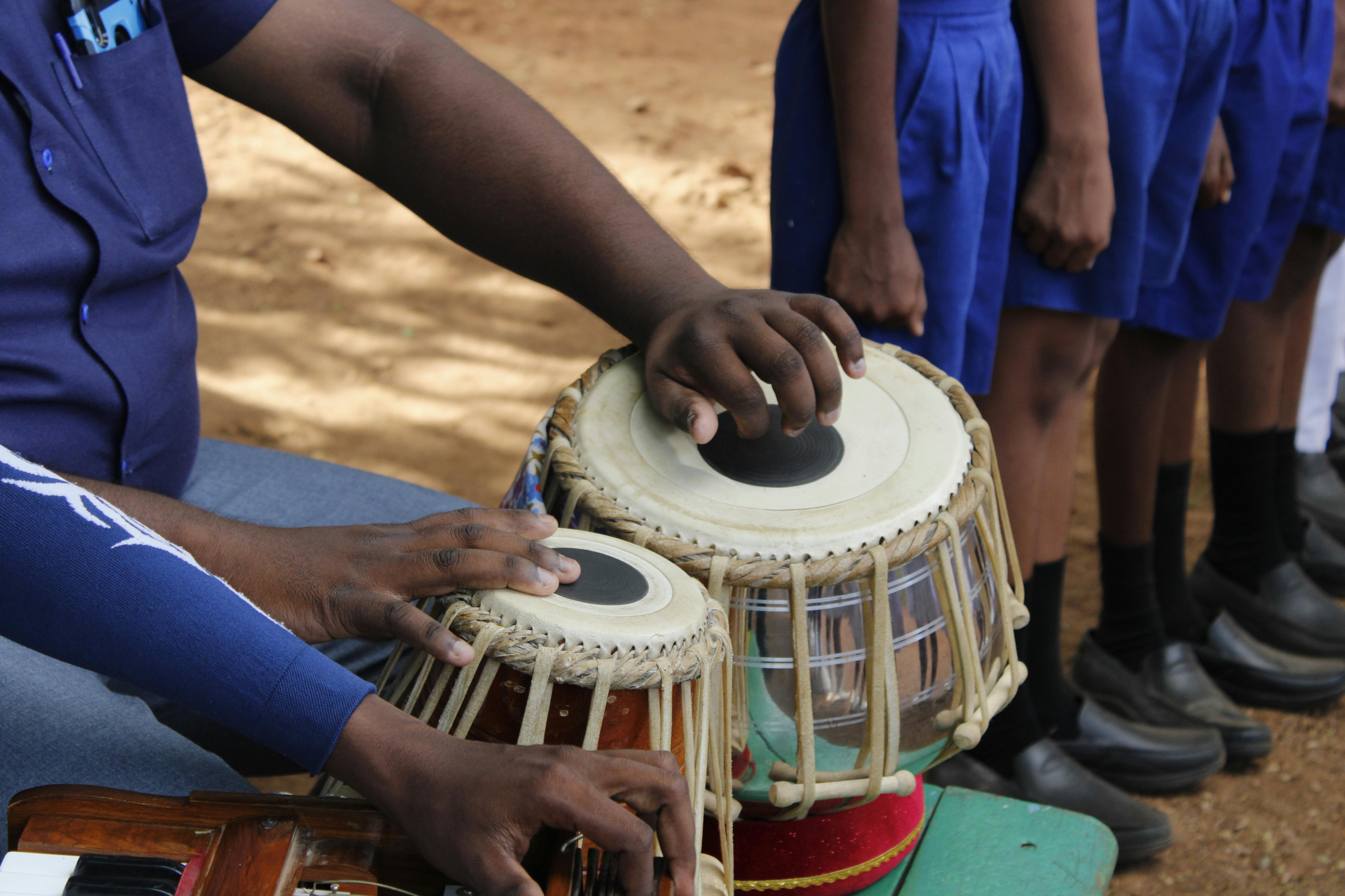 Man Playing Drums on a Festival · Free Stock Photo