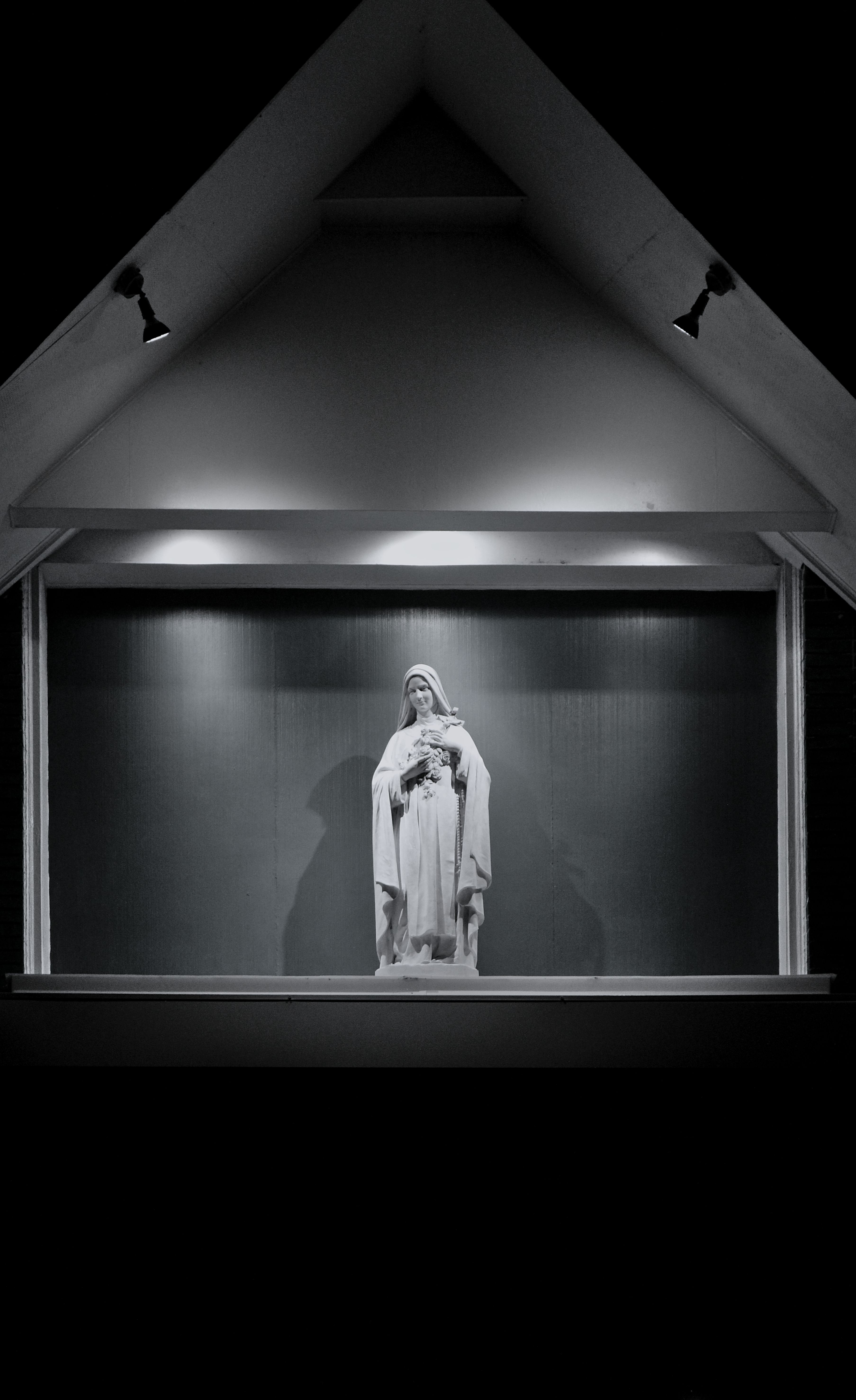 A Statue Wearing White Long Dress on Stage with Spotlight · Free Stock ...