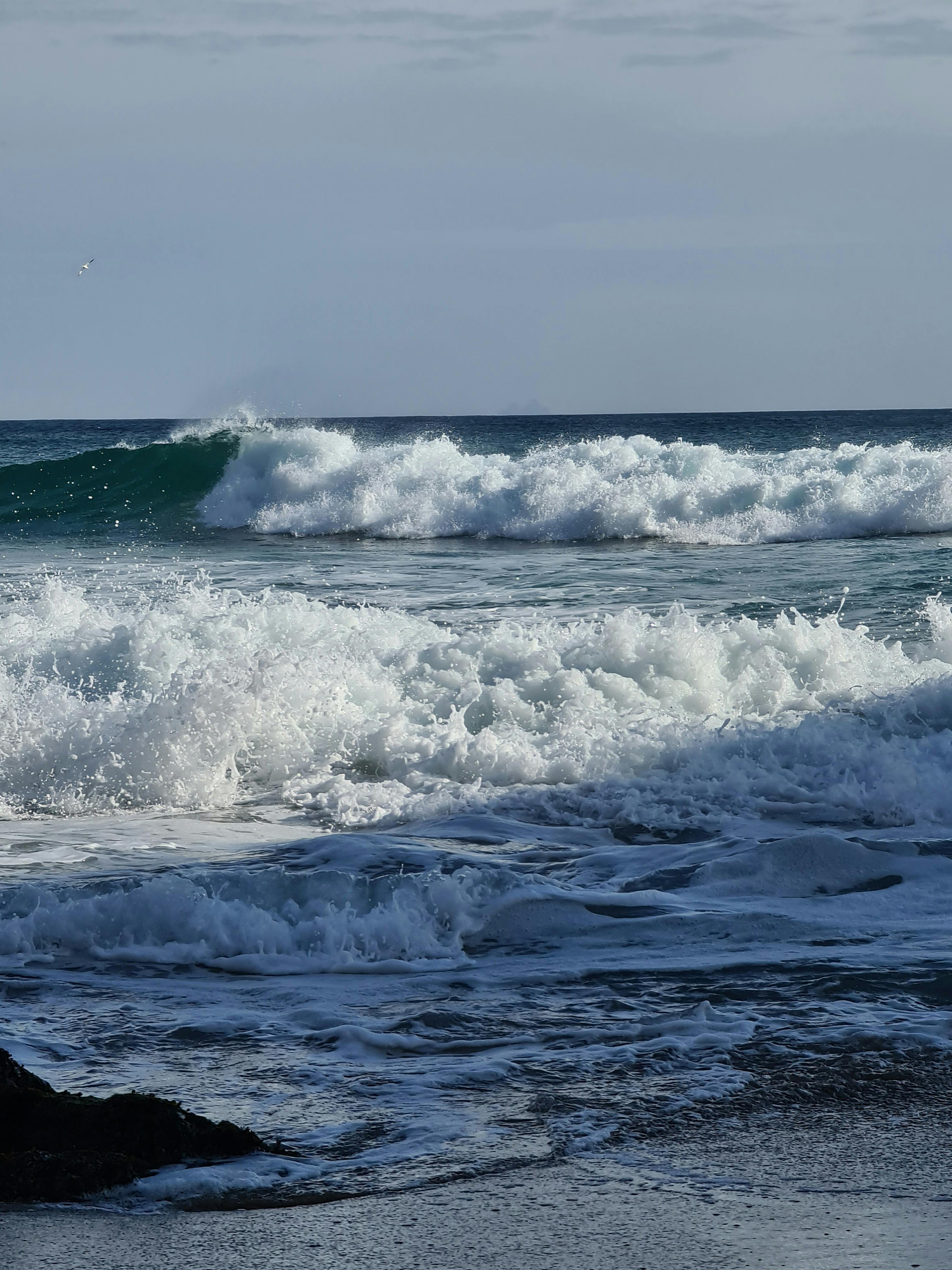 Waves on a Beach · Free Stock Photo