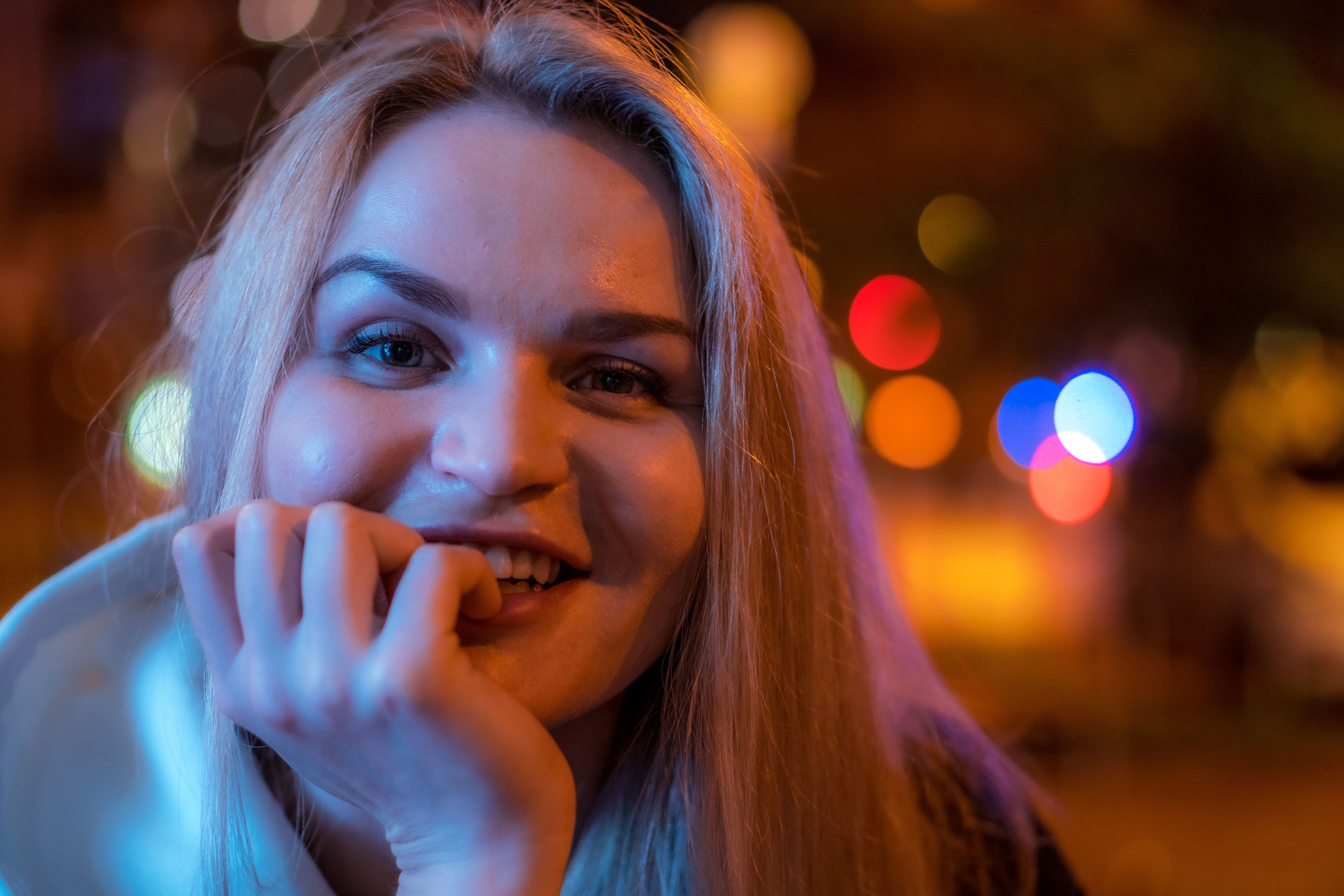 Close Up Photo of Woman with Her Hand on Her Face · Free Stock Photo