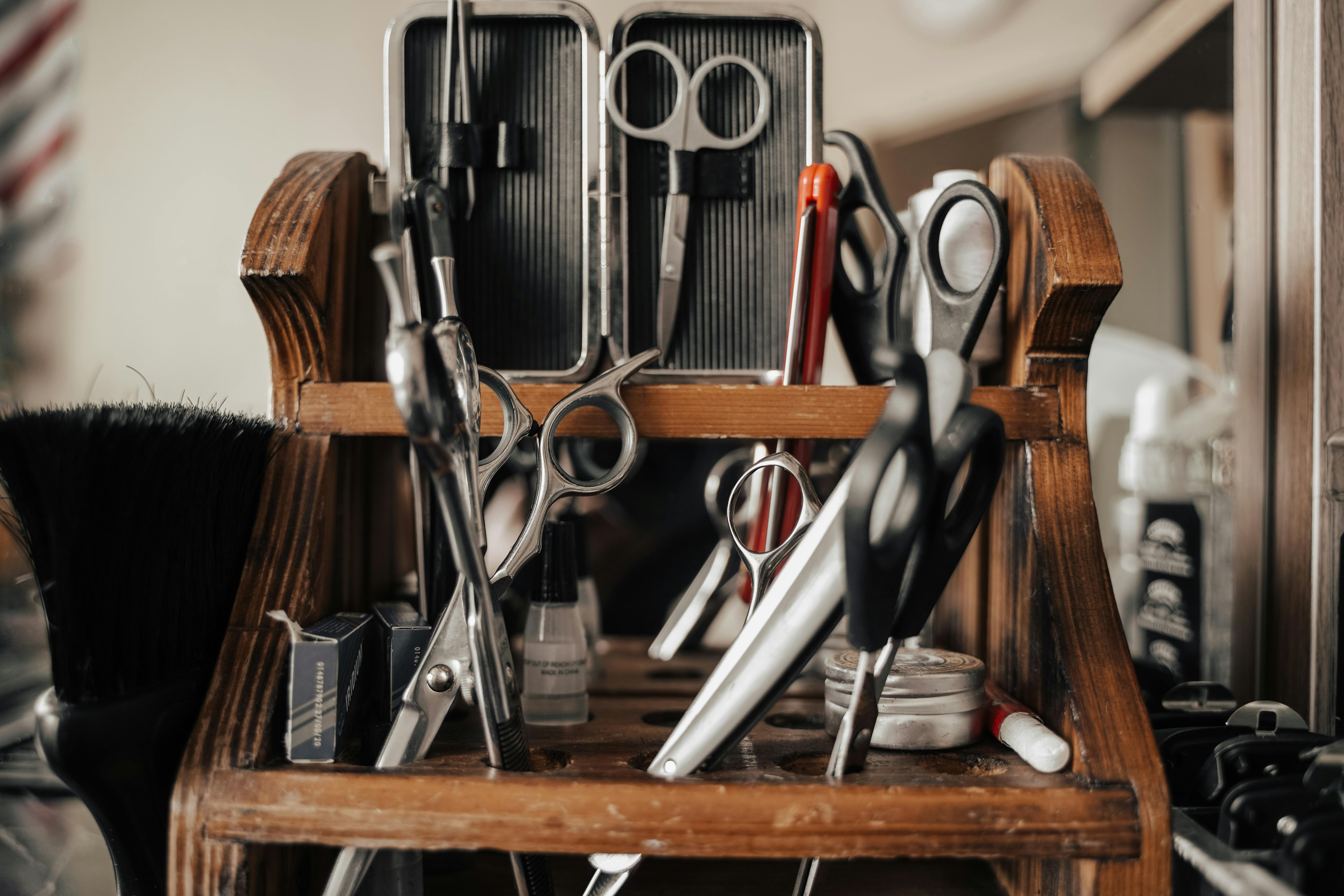 Close-Up Shot of Barber Tools · Free Stock Photo