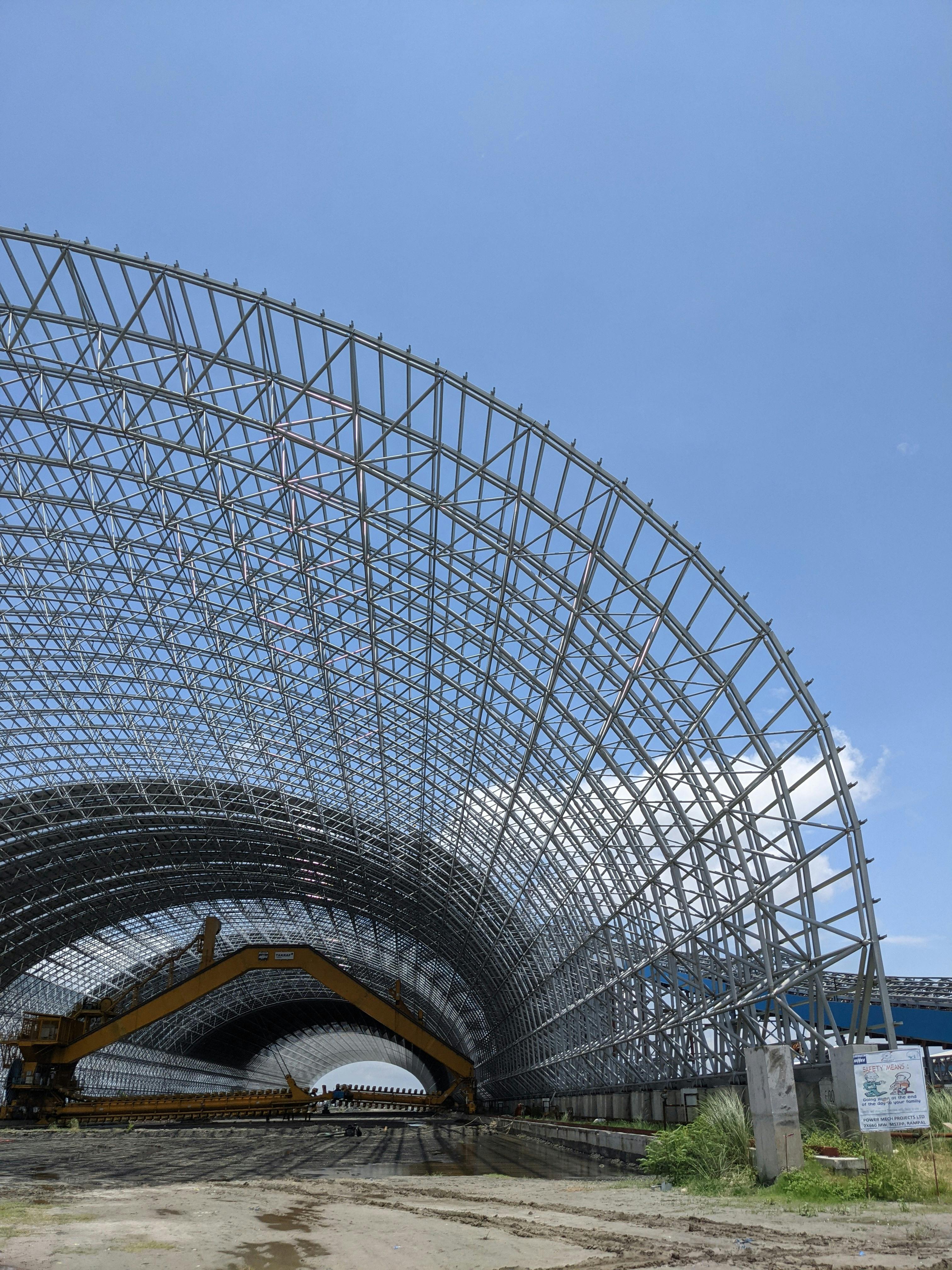 Low Angle Shot of Scaffolding inside a building · Free Stock Photo