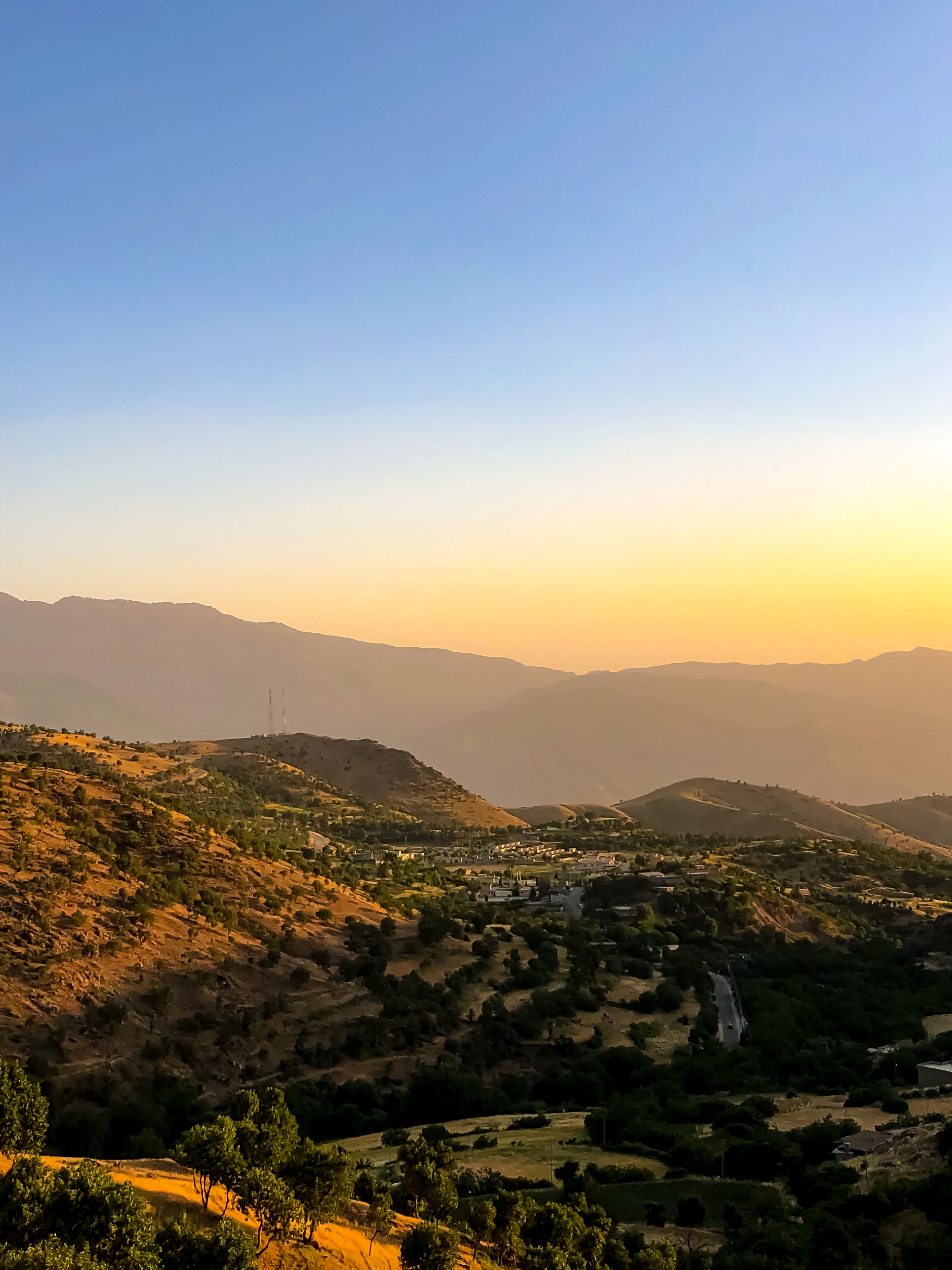 Aerial View of Mountains During Sunset · Free Stock Photo