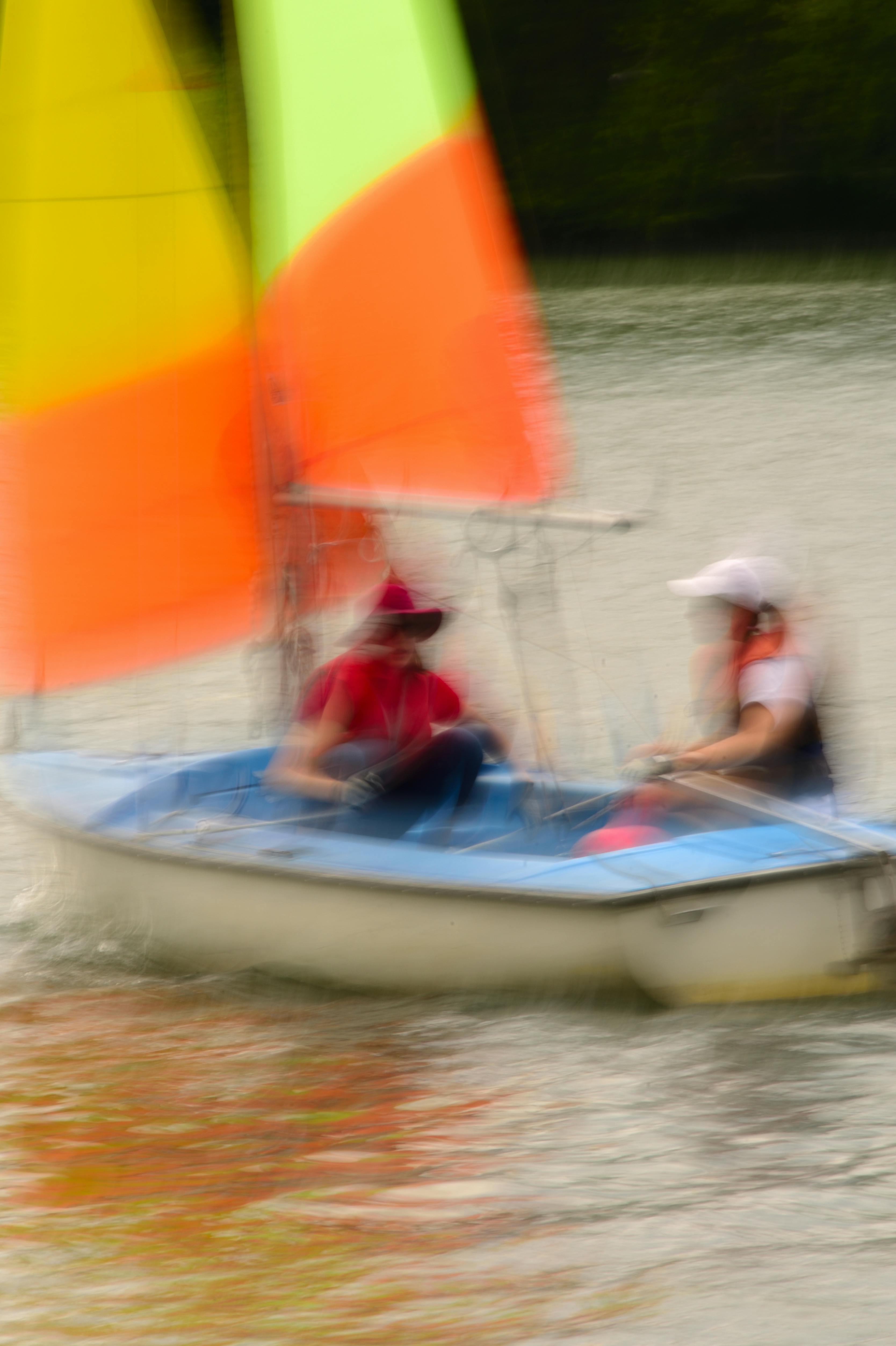 2 Person Riding a Sailboat · Free Stock Photo