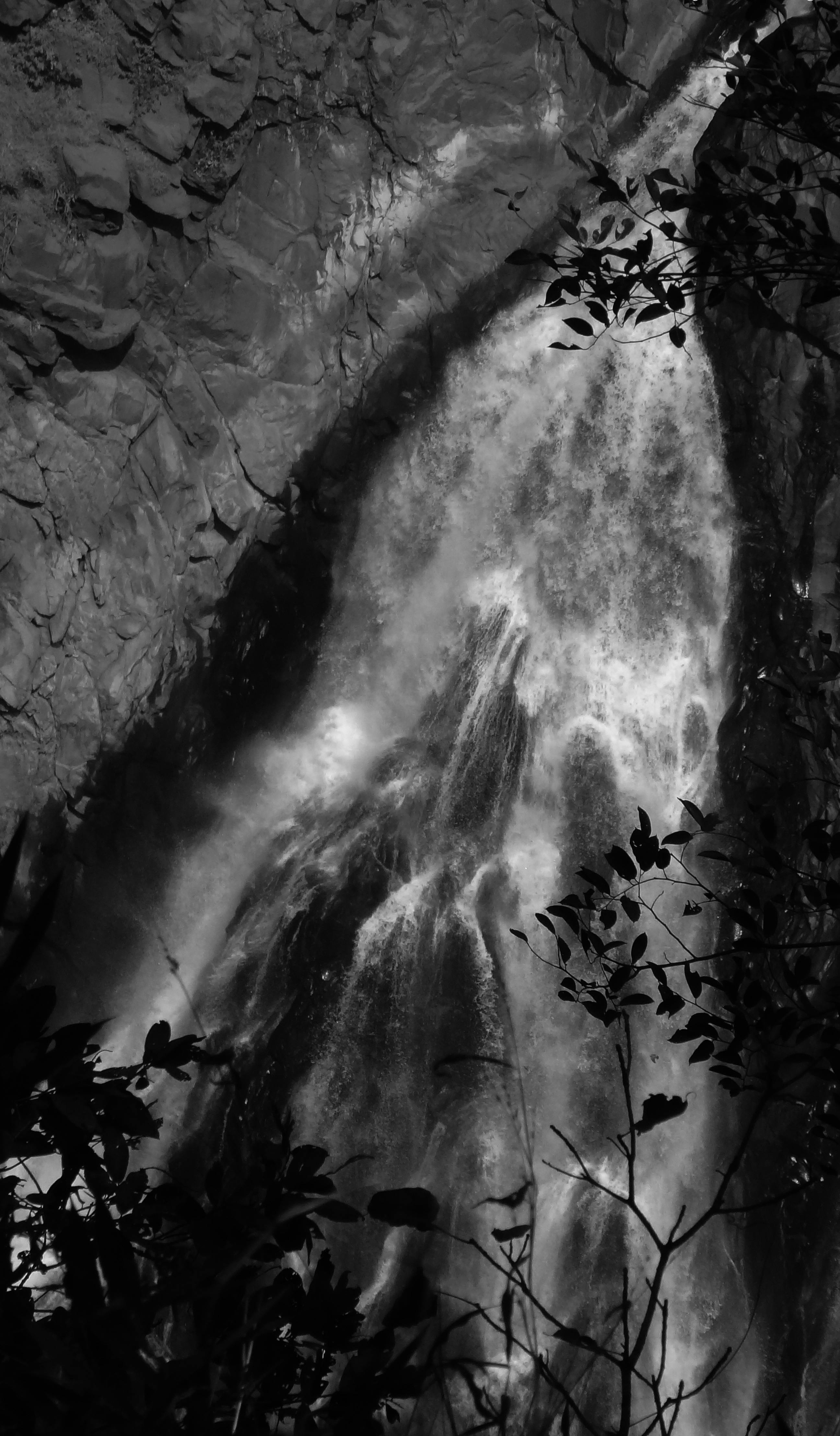 Grayscale Photo of Waterfalls · Free Stock Photo