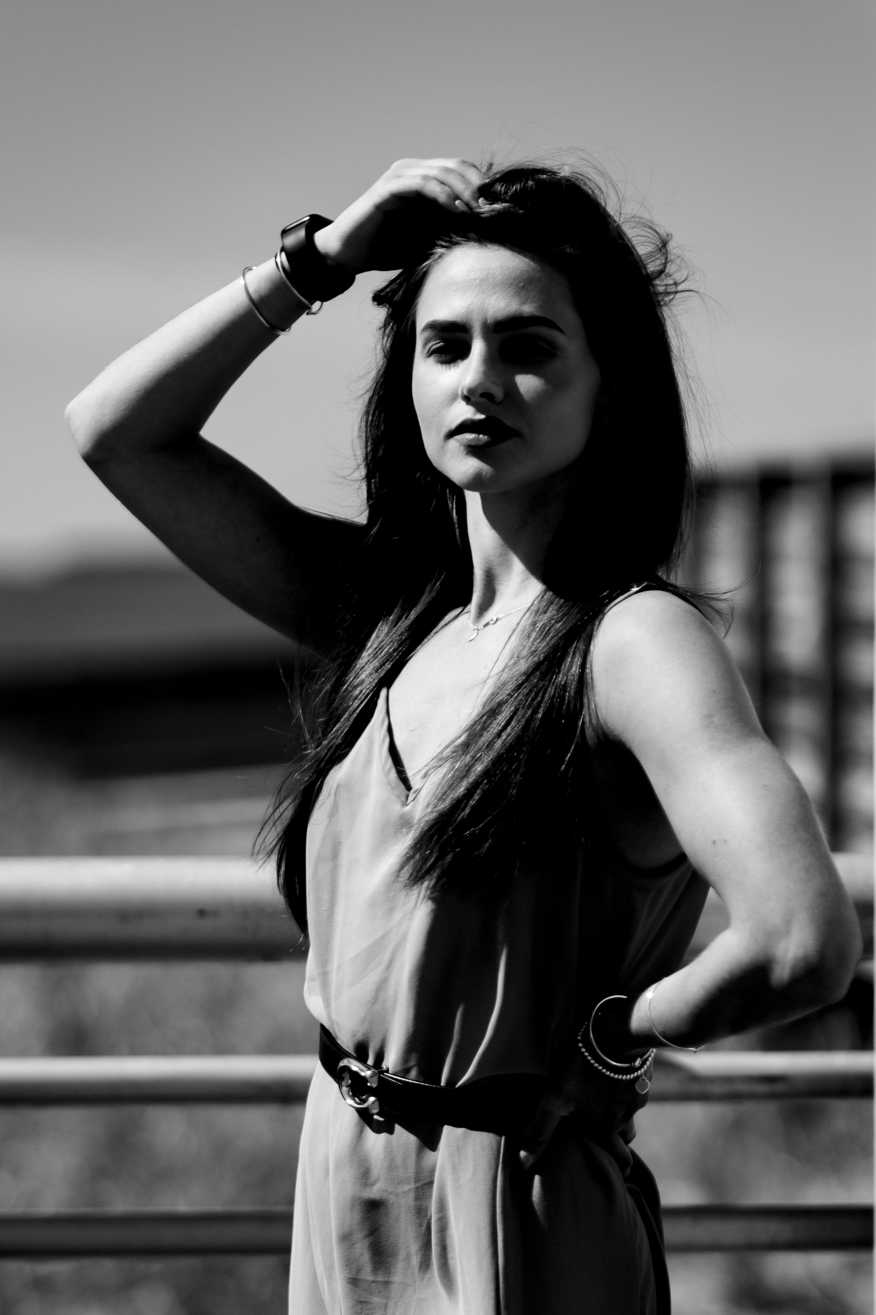 Grayscale Photo of a Woman · Free Stock Photo