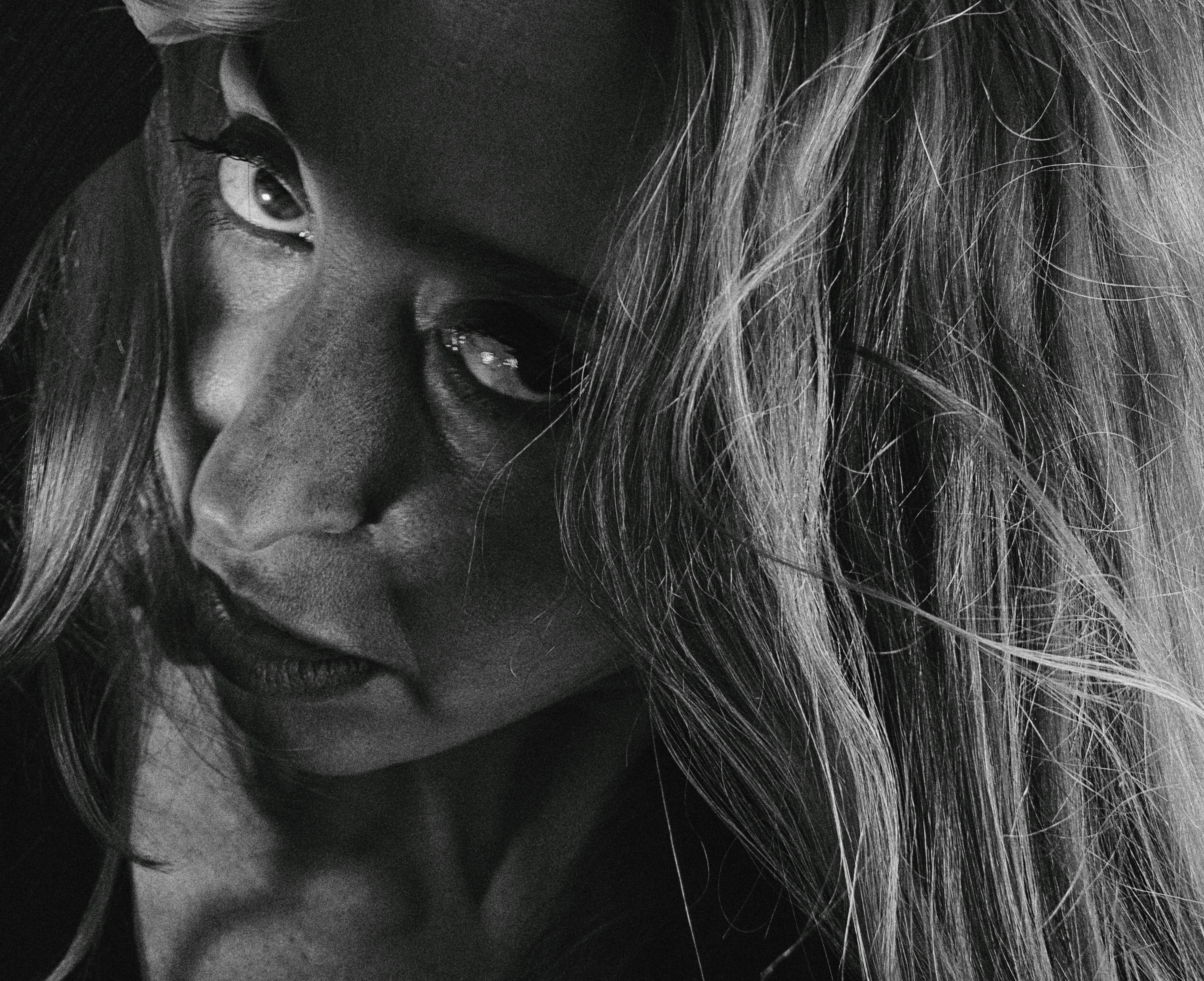 Grayscale Portrait of Woman · Free Stock Photo