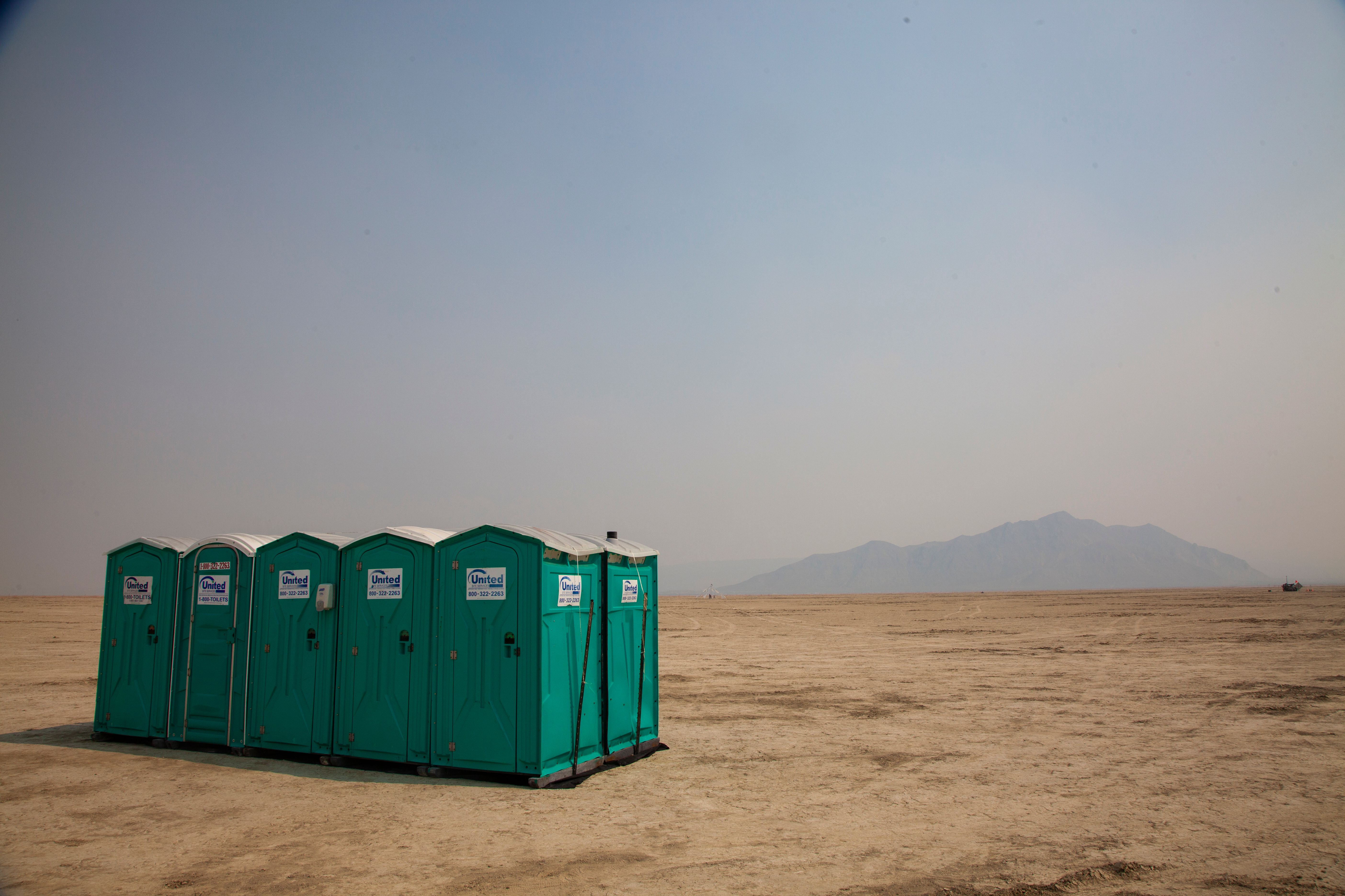 Blue Public Toilets · Free Stock Photo
