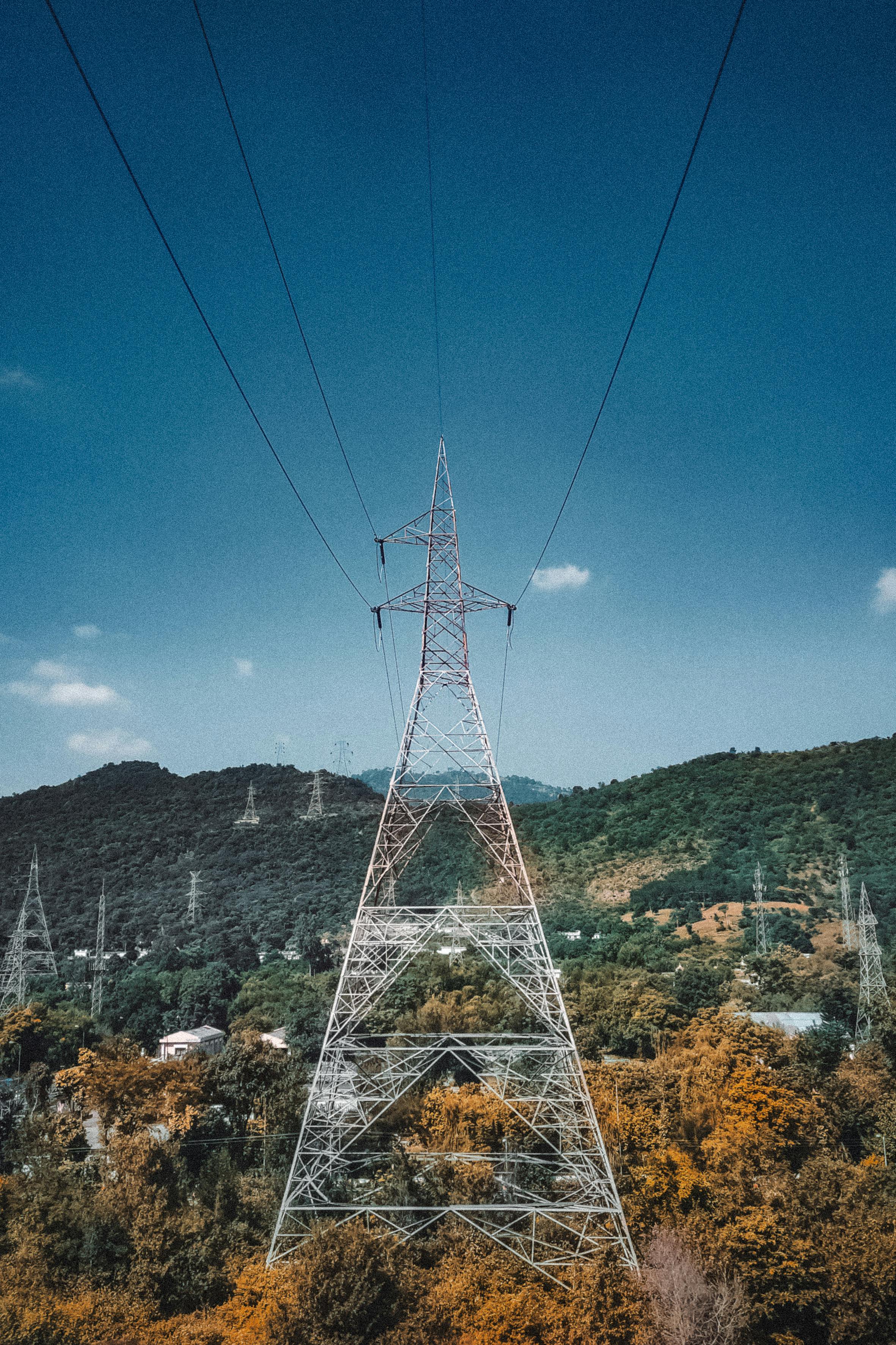 Transmission Towers on Mountain Area · Free Stock Photo