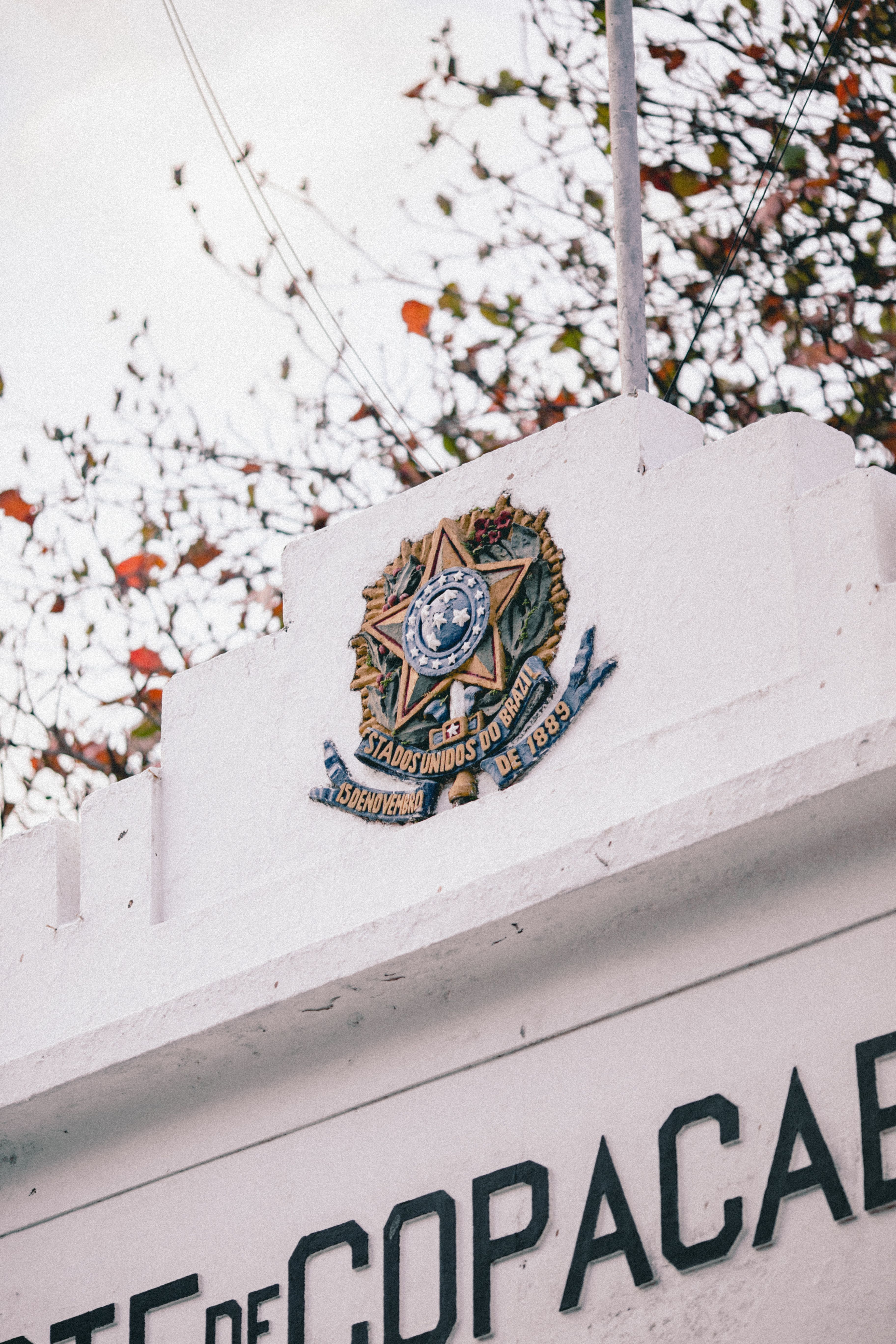 Brazil Emblem on Wall · Free Stock Photo