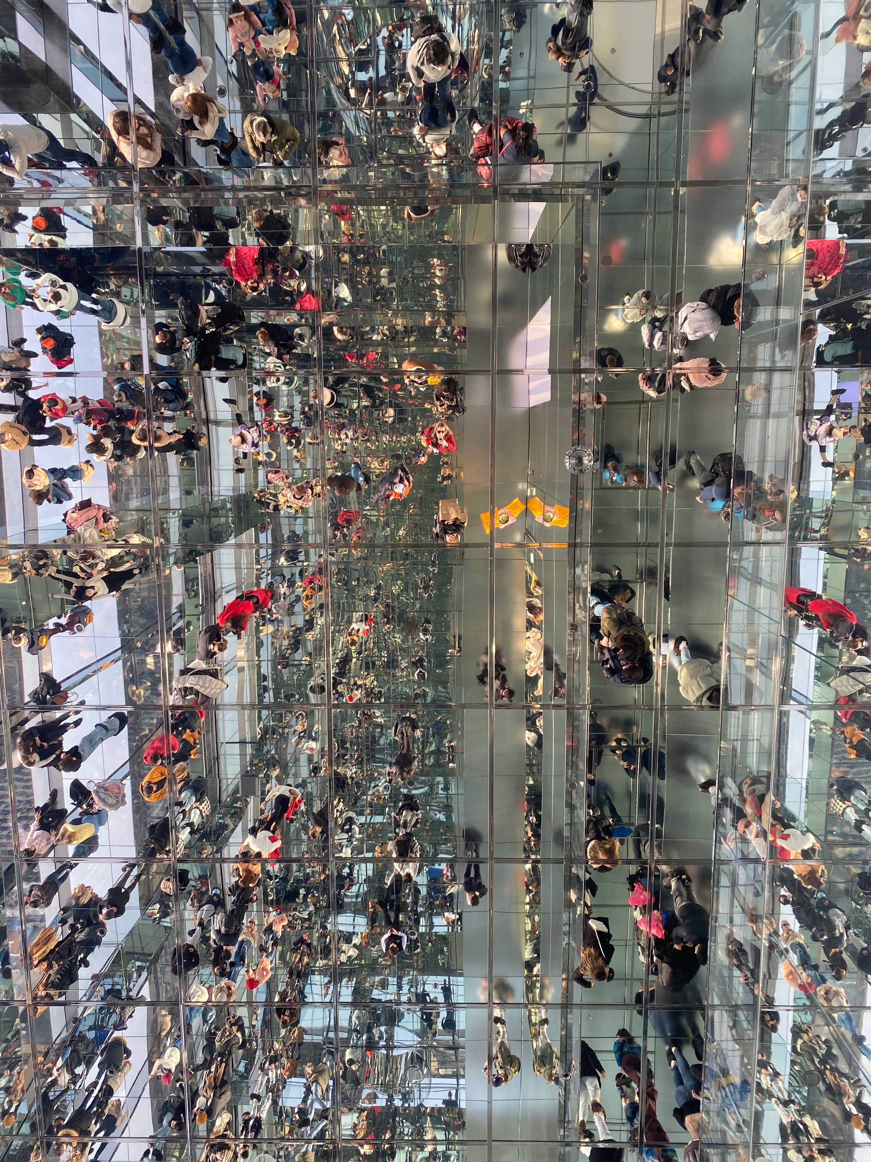 People Reflecting in Hospital Reception Ward Window · Free Stock Photo