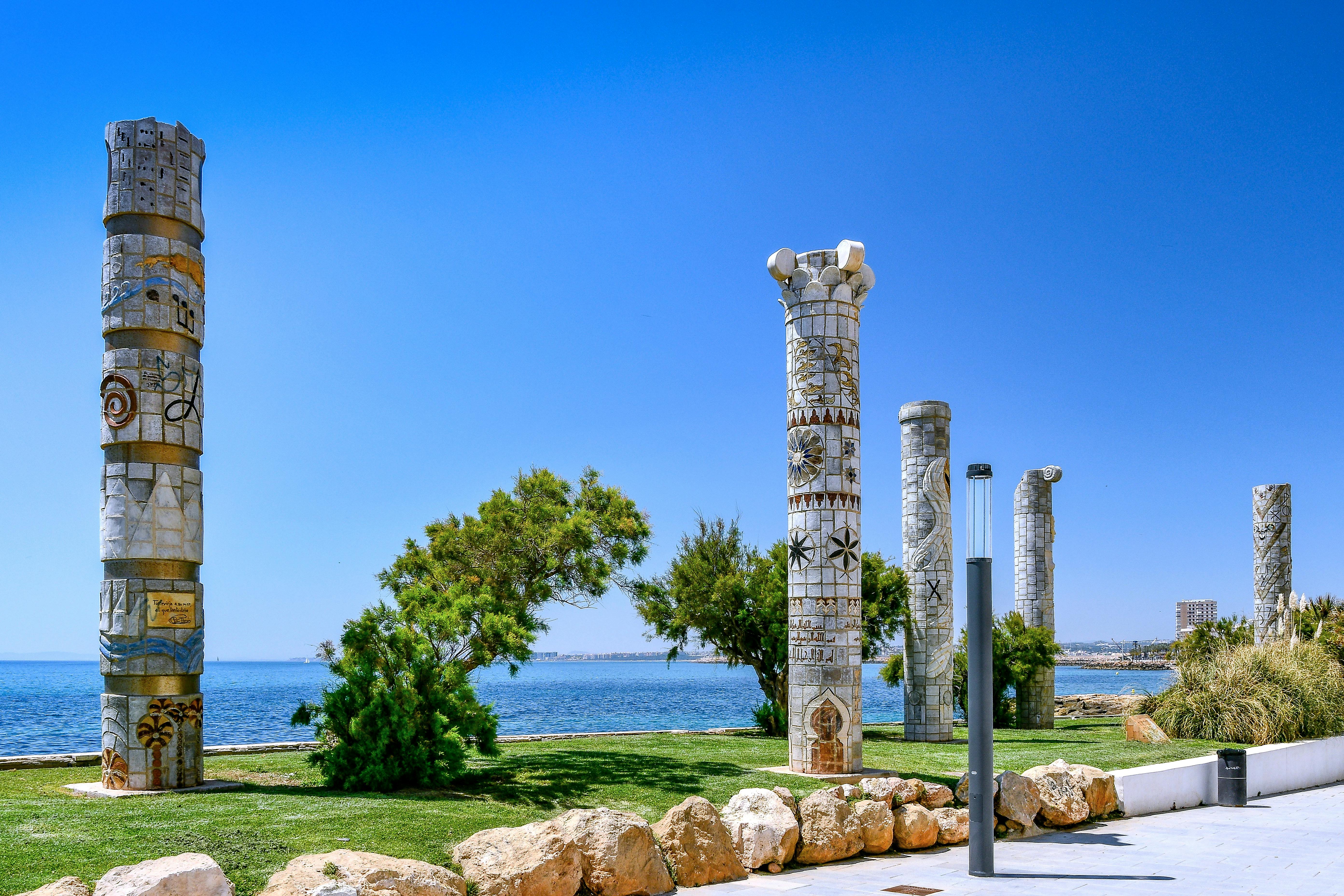 Columns on a Seashore · Free Stock Photo
