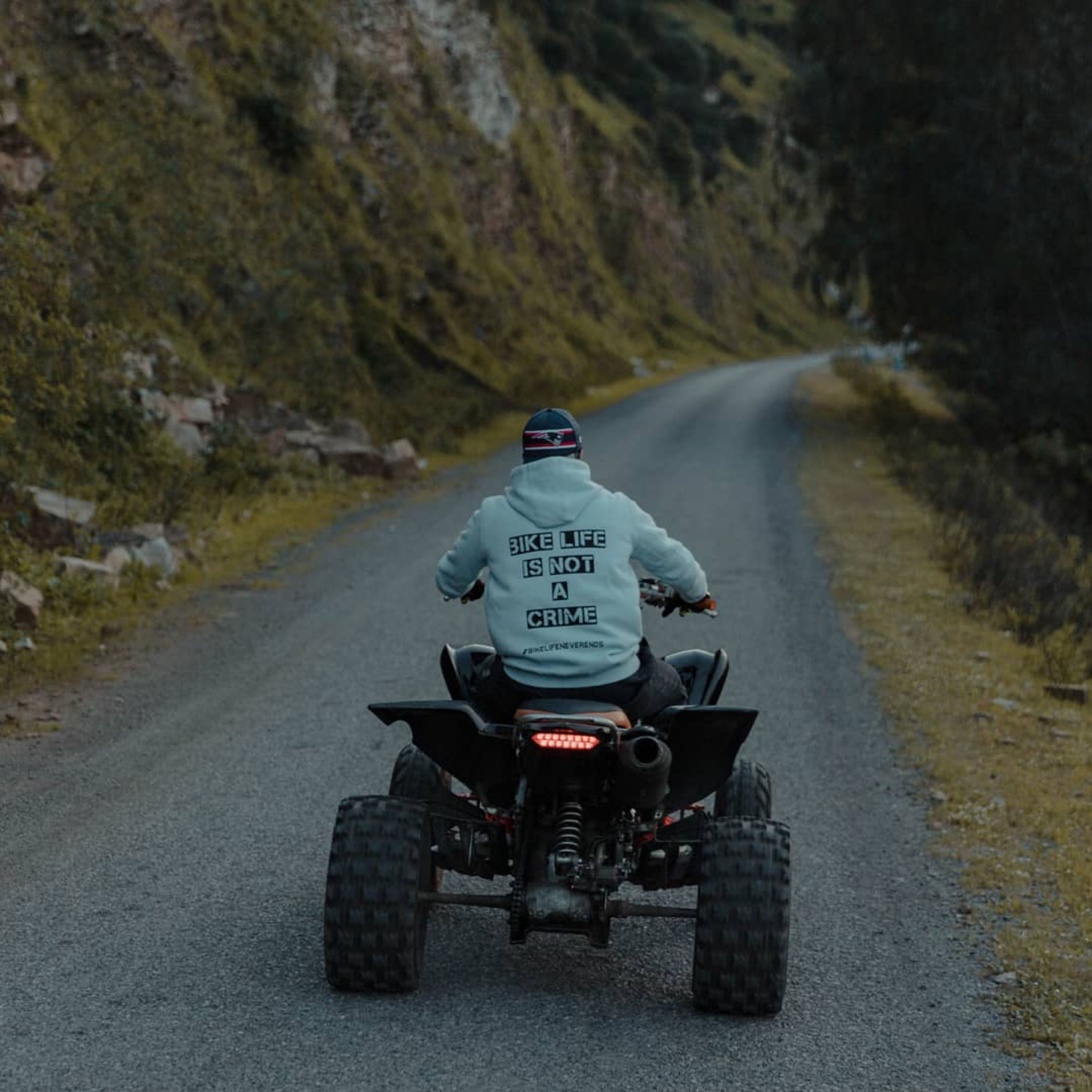 A Back View of a Person Riding an Atv · Free Stock Photo