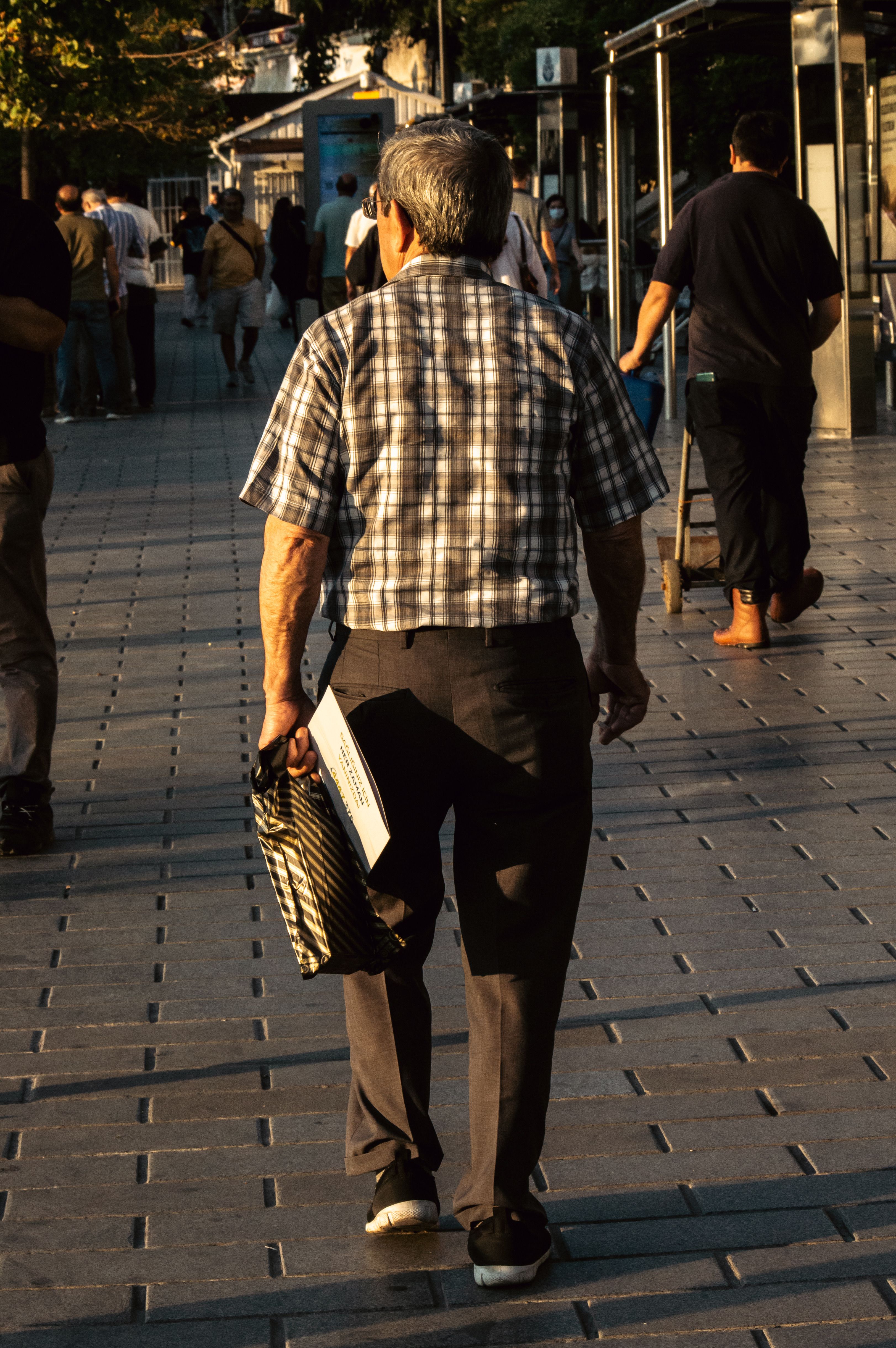 Back View of Men Walking on Street · Free Stock Photo