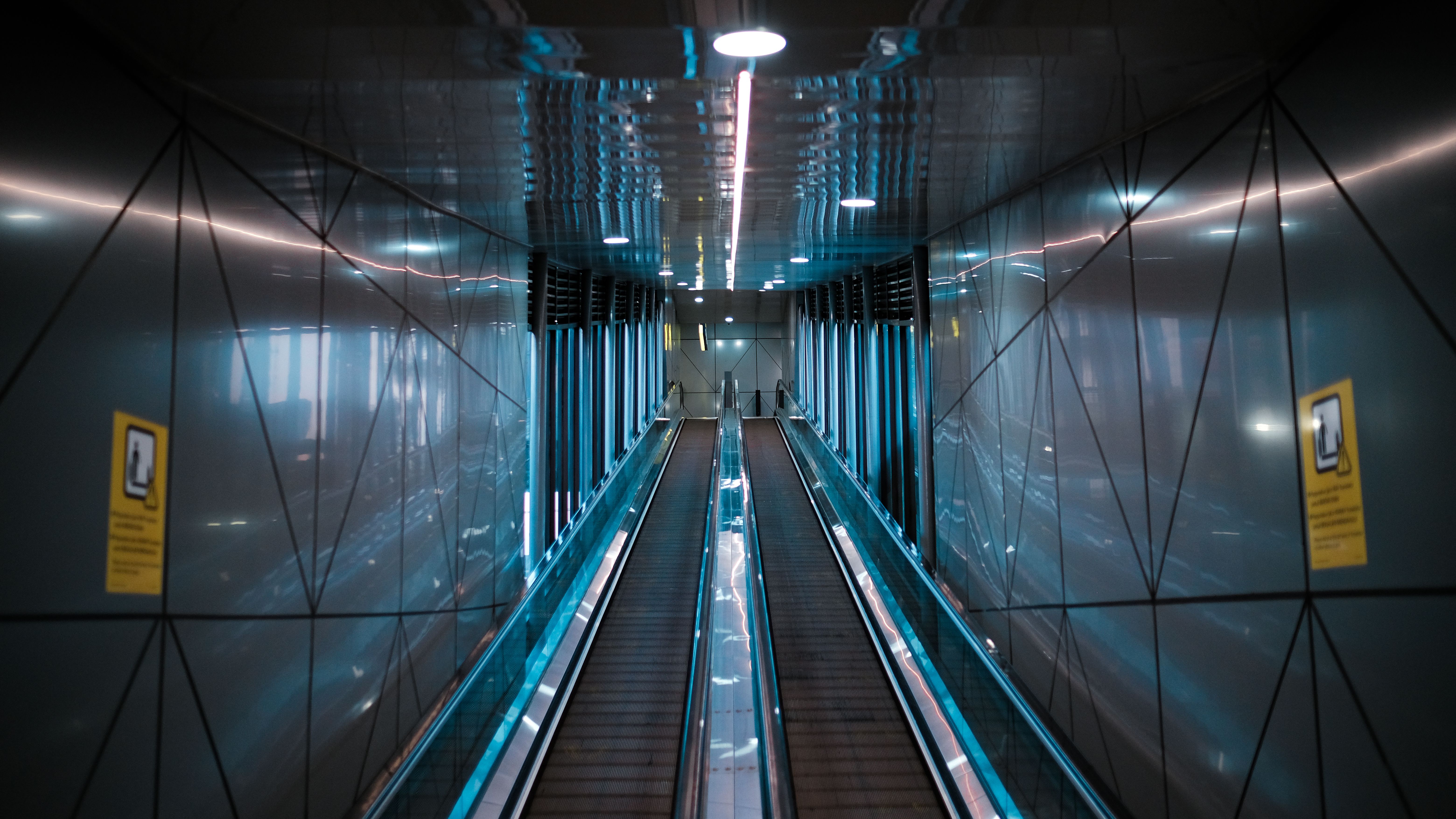 Photo of a Corridor with an Escalator · Free Stock Photo