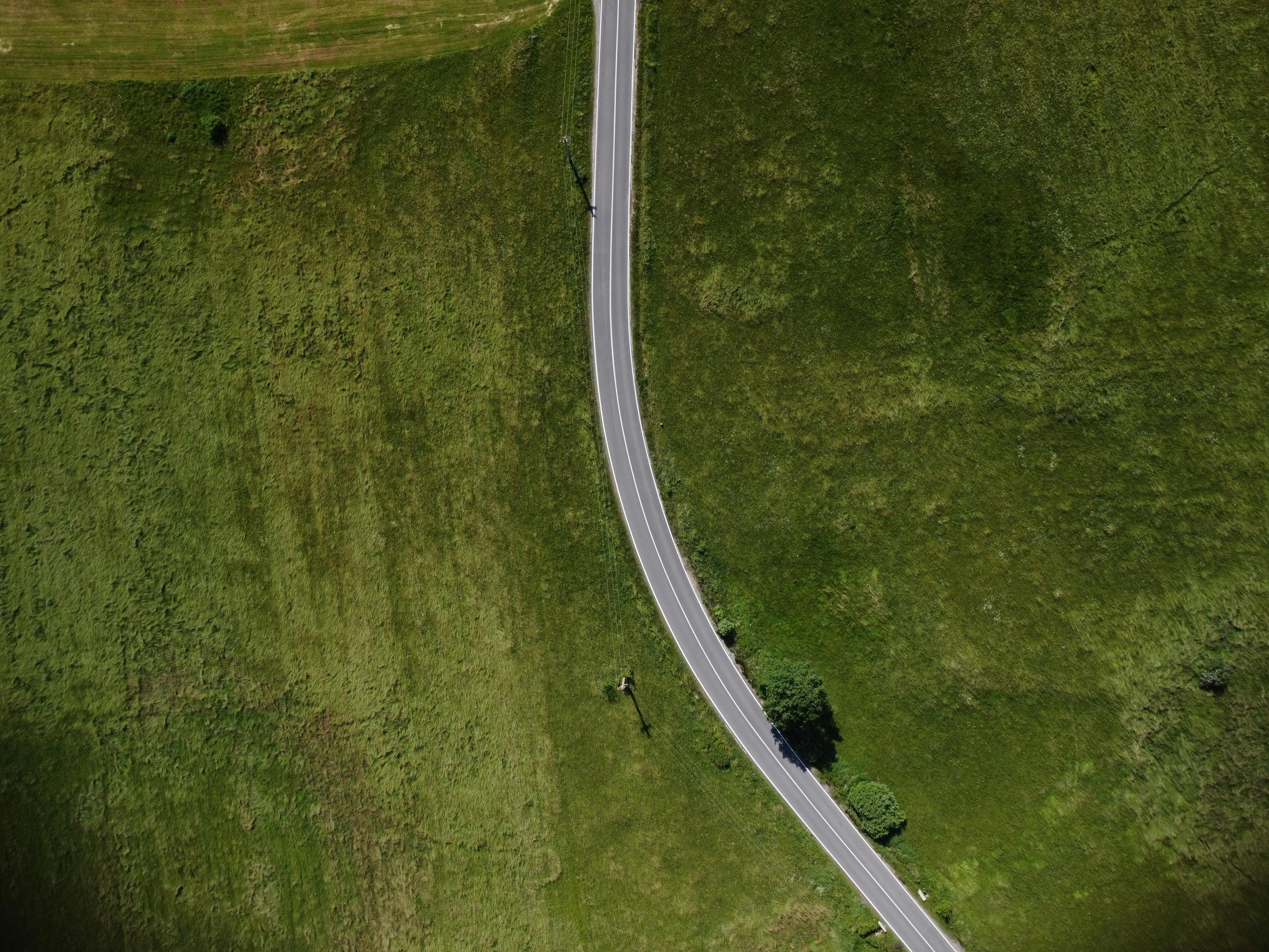 Birds Eye View of a Road in the Countryside · Free Stock Photo