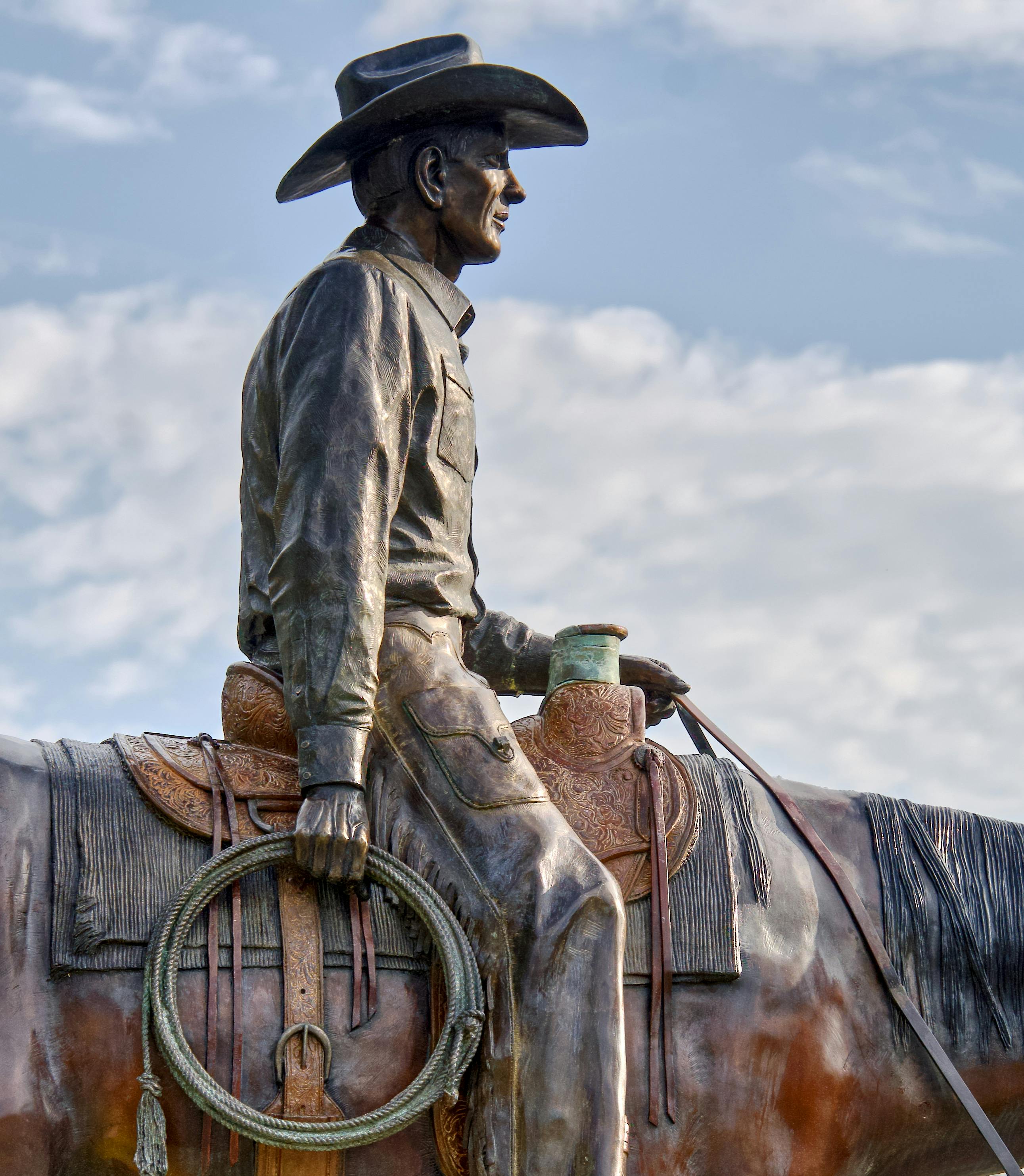 Sculpture of a Cowboy · Free Stock Photo