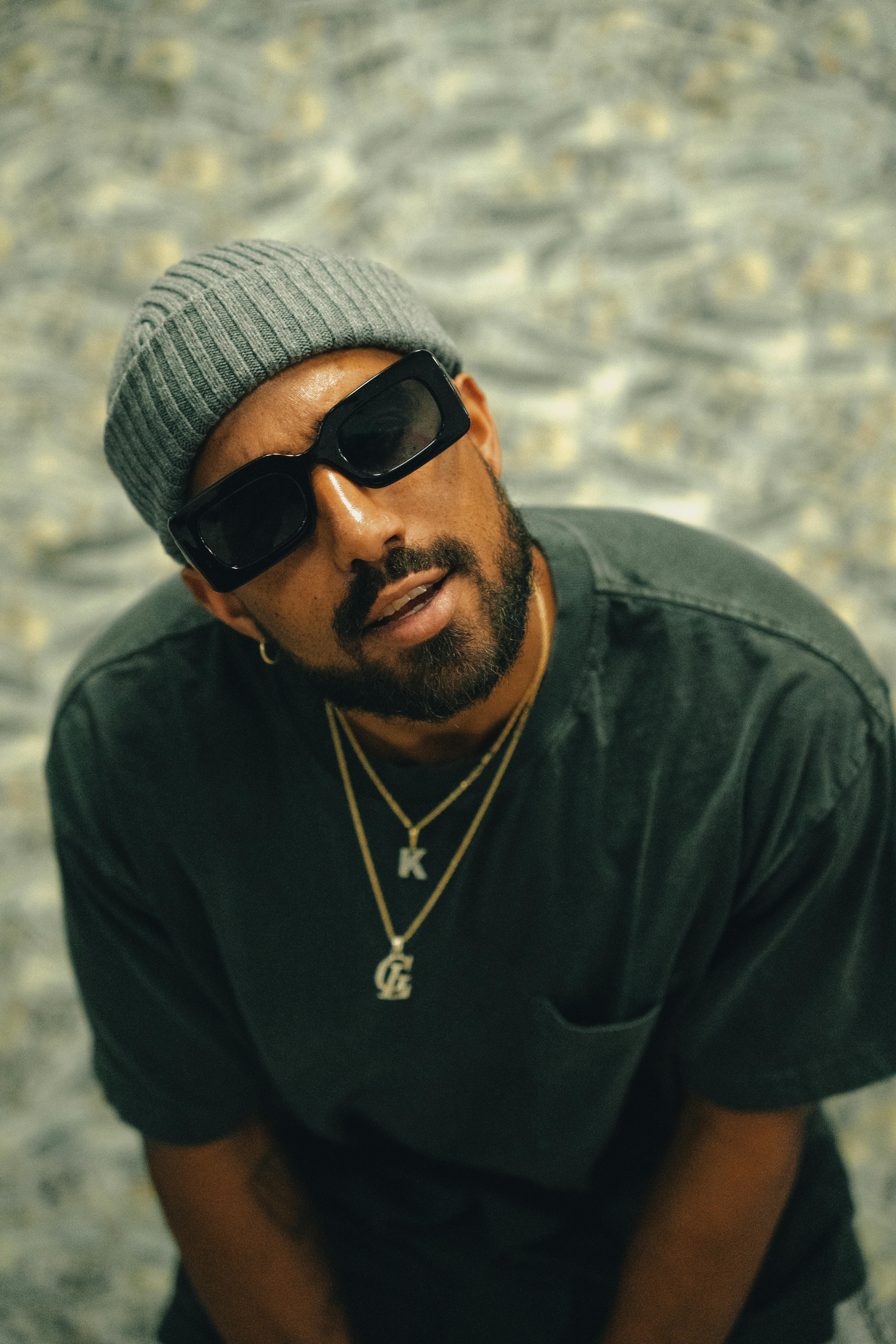 Portrait of Rapper in Sunglasses and Beanie · Free Stock Photo