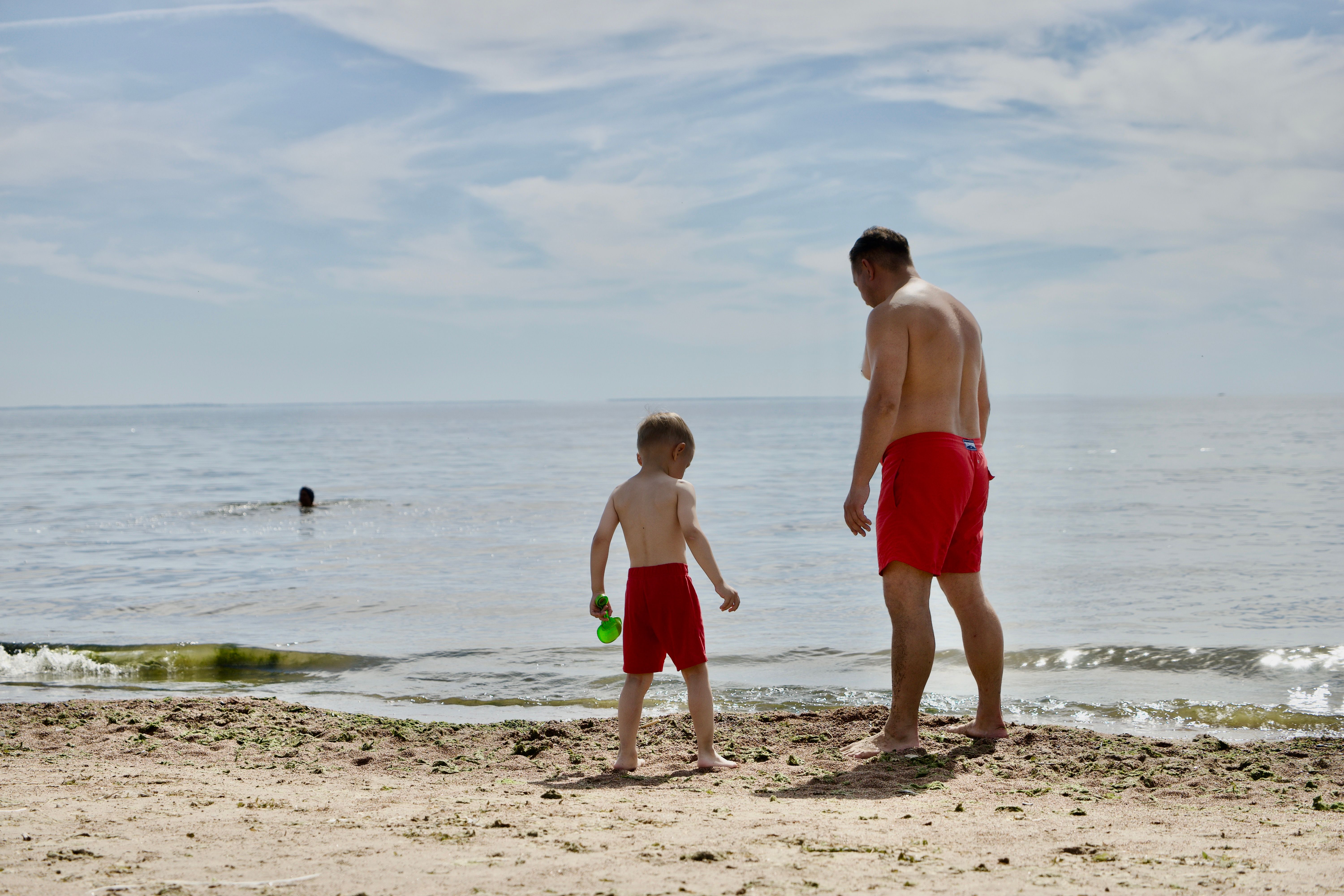 Little Boy Standing on Beach · Free Stock Photo