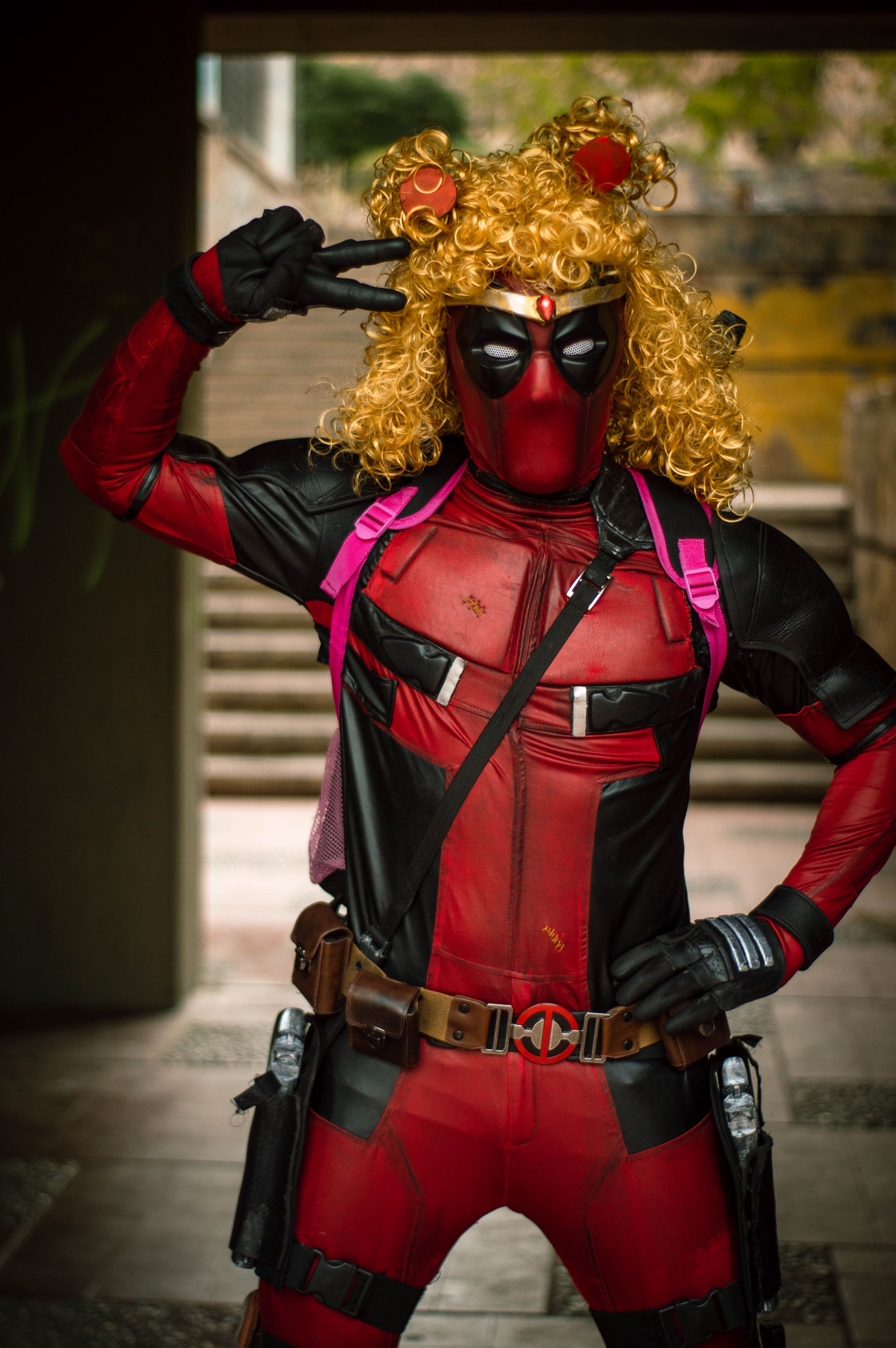 Person In Deadpool Costume Free Stock Photo