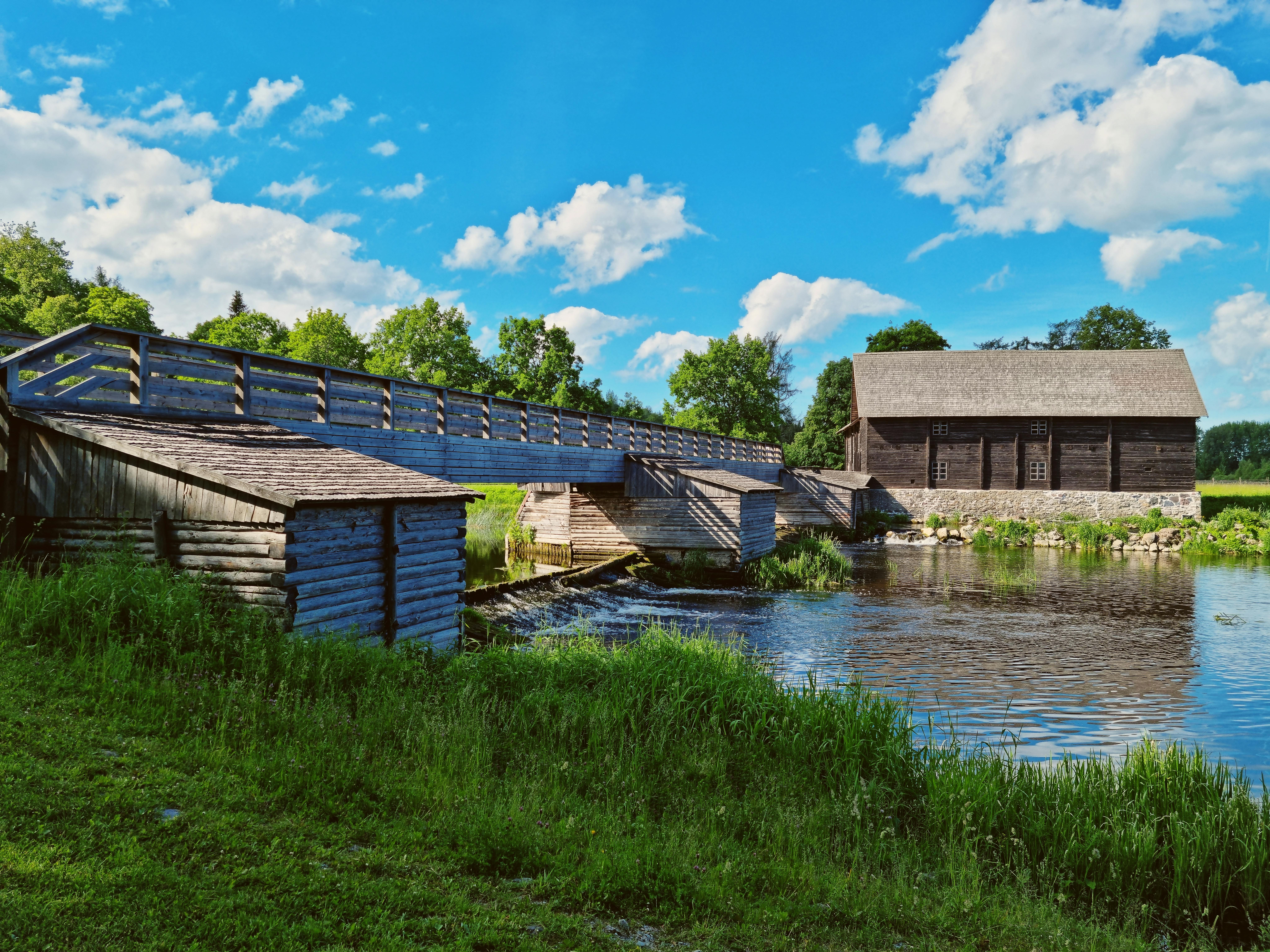 Wooden Bridge Over a River · Free Stock Photo