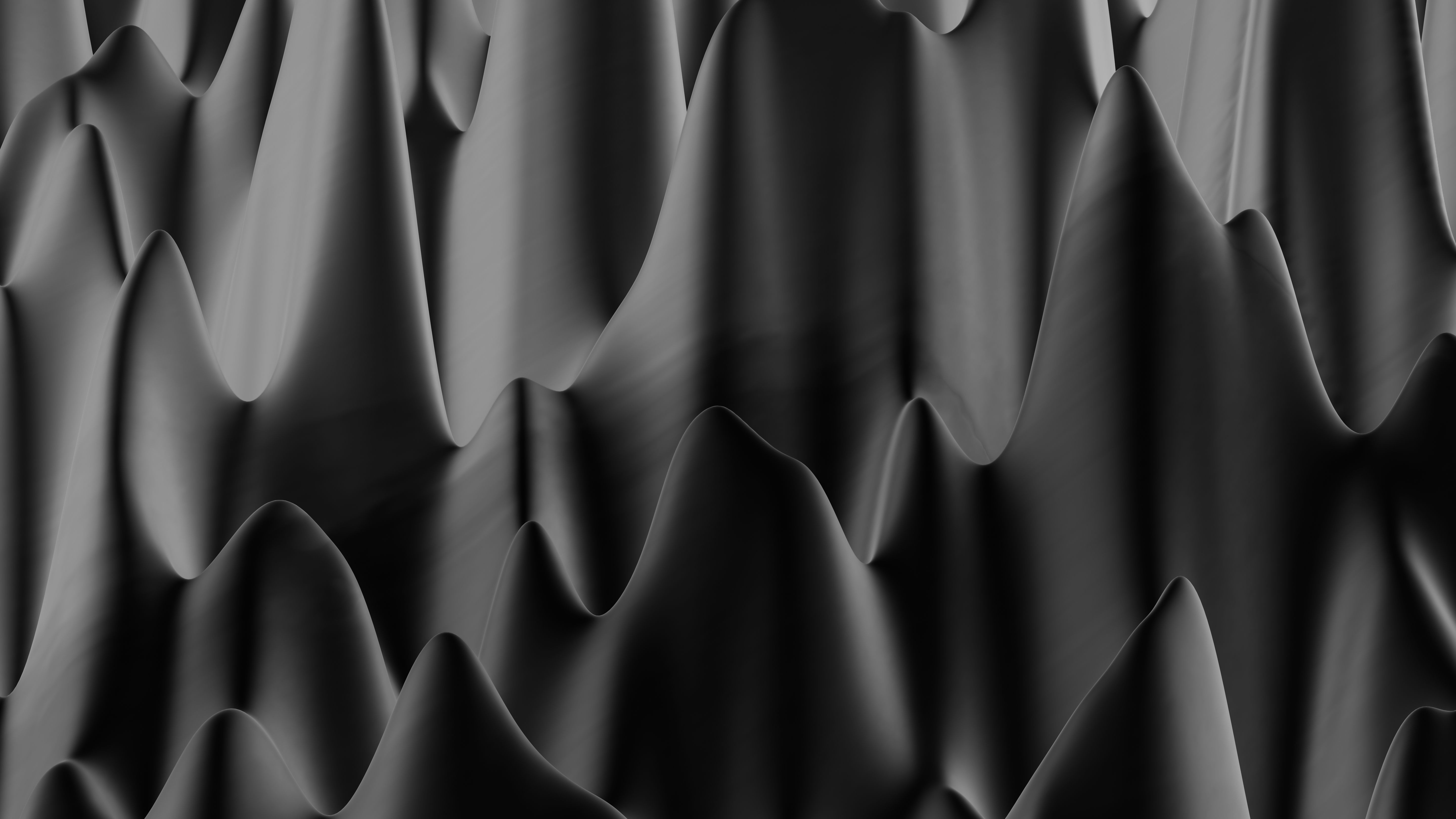 Graphic Mountains in Grayscale · Free Stock Photo