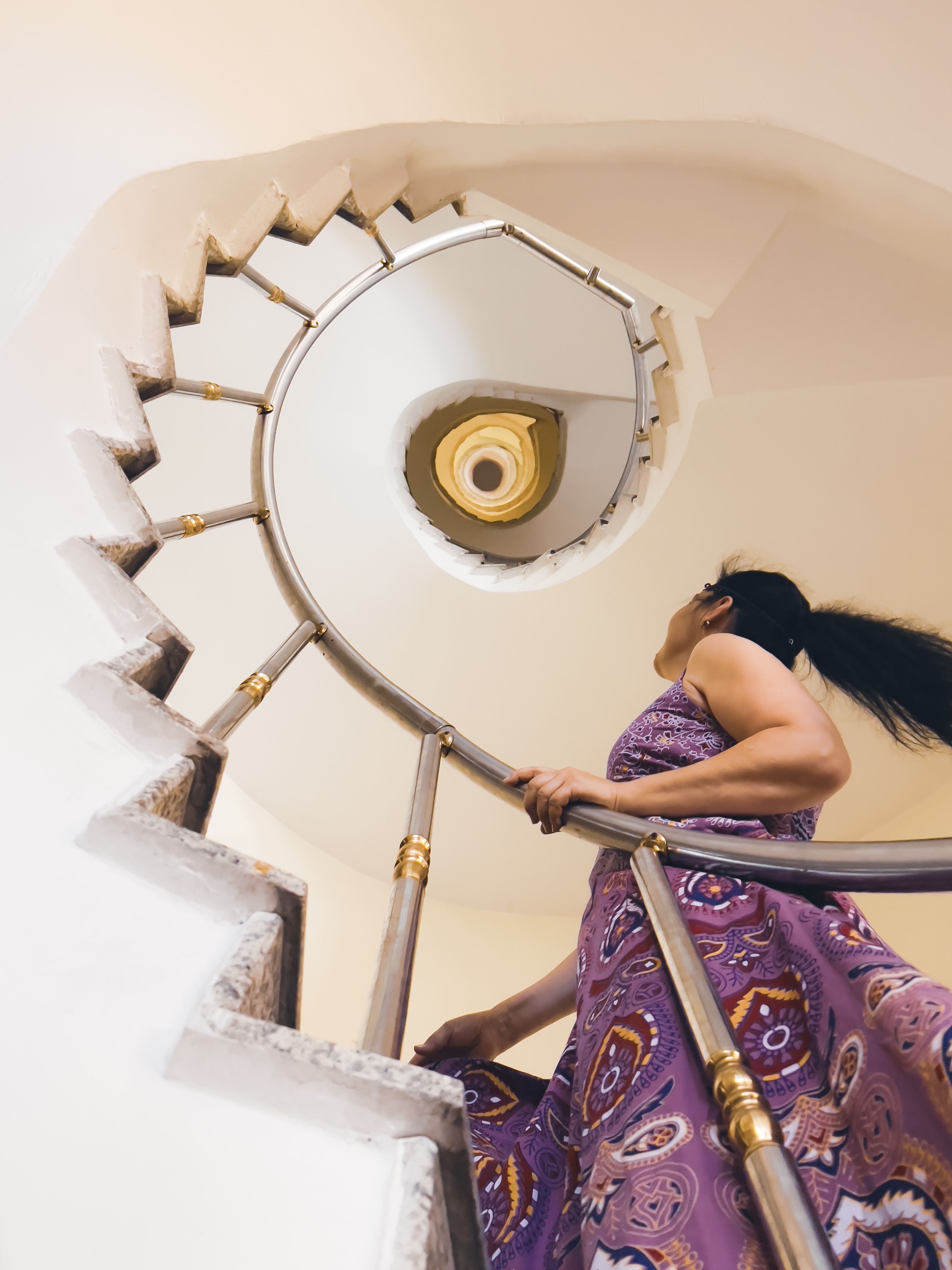A Woman Going Upstairs · Free Stock Photo