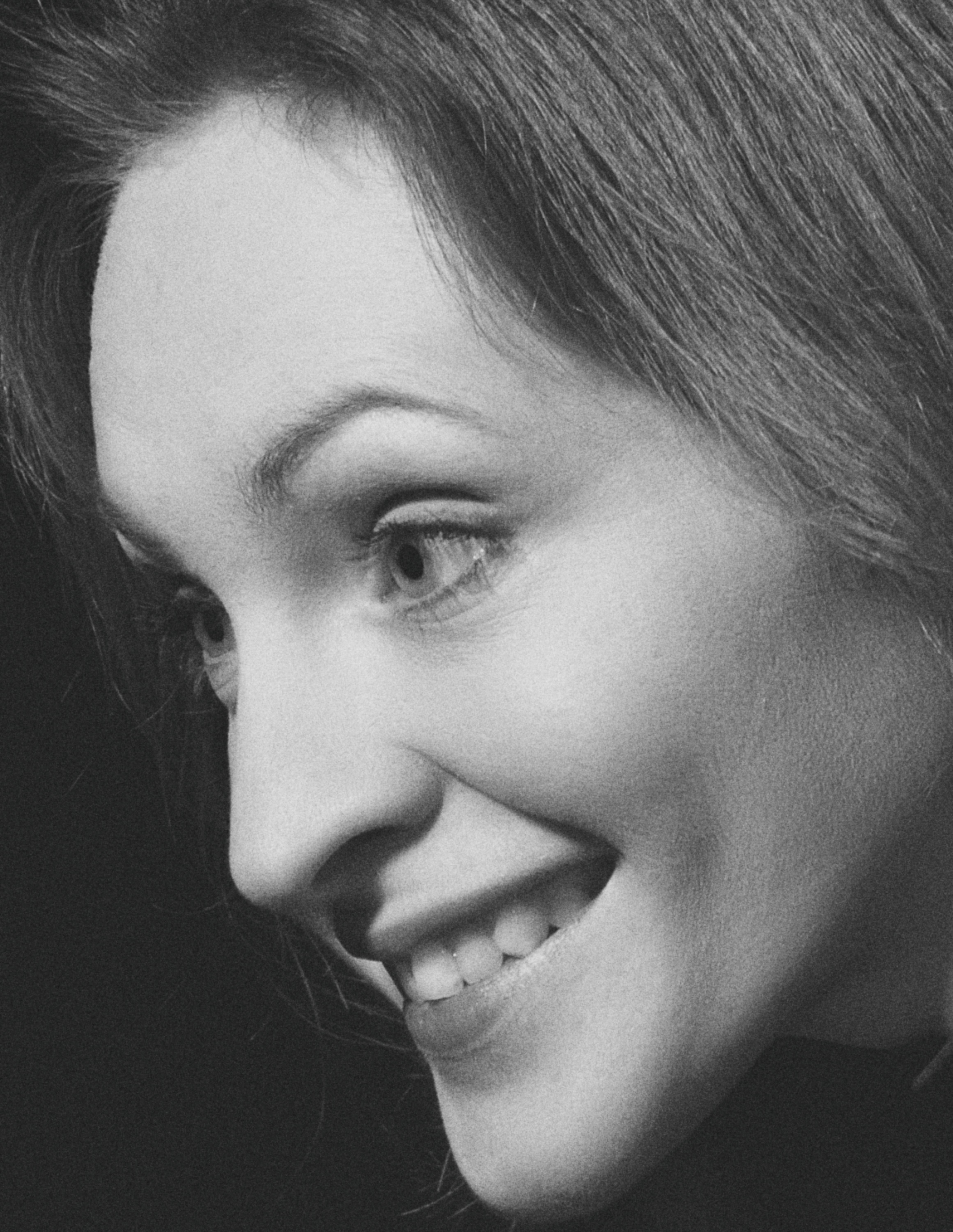 Grayscale Portrait of a Woman · Free Stock Photo