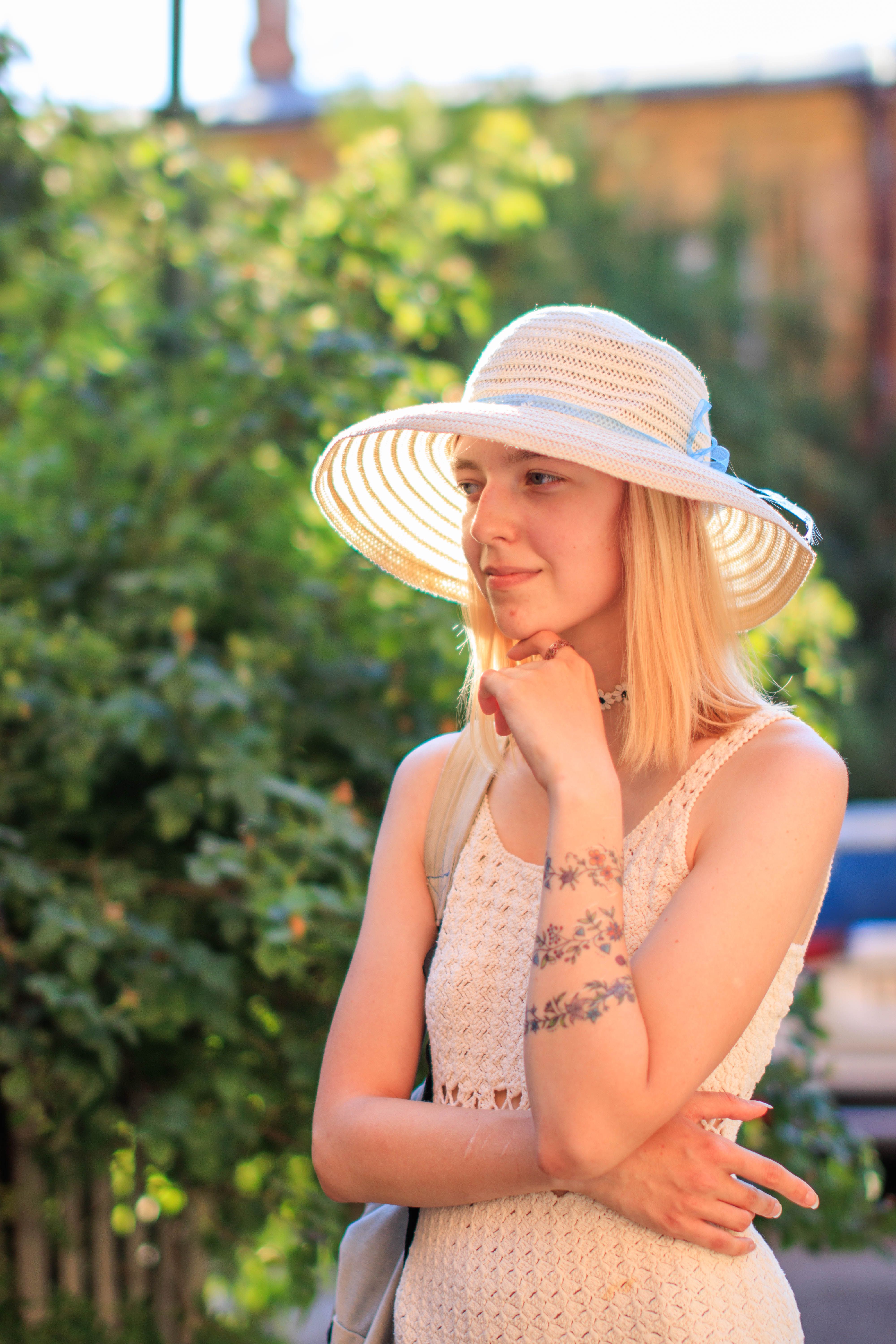 Woman Wearing White Top · Free Stock Photo
