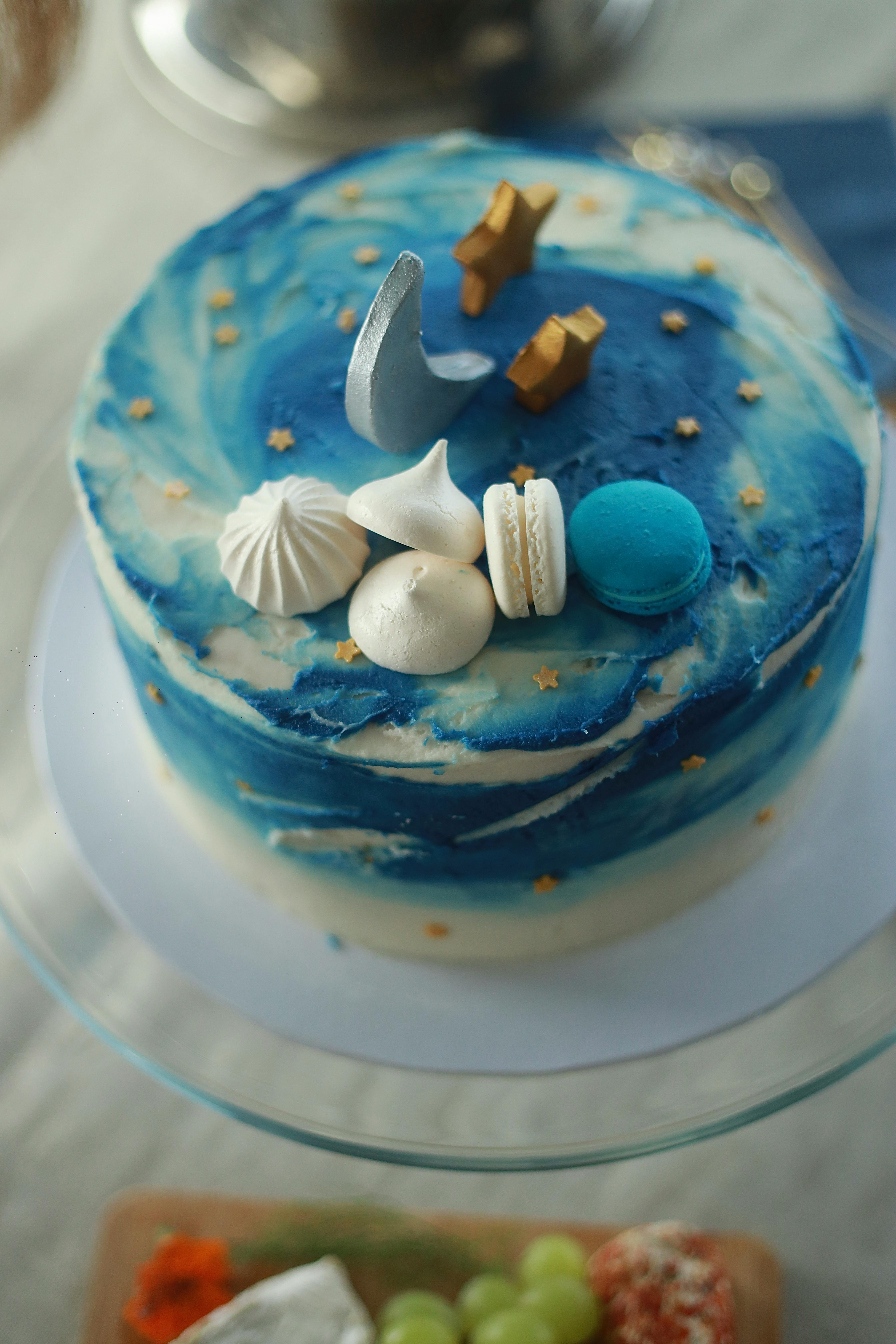 Close up of Blue Cake · Free Stock Photo