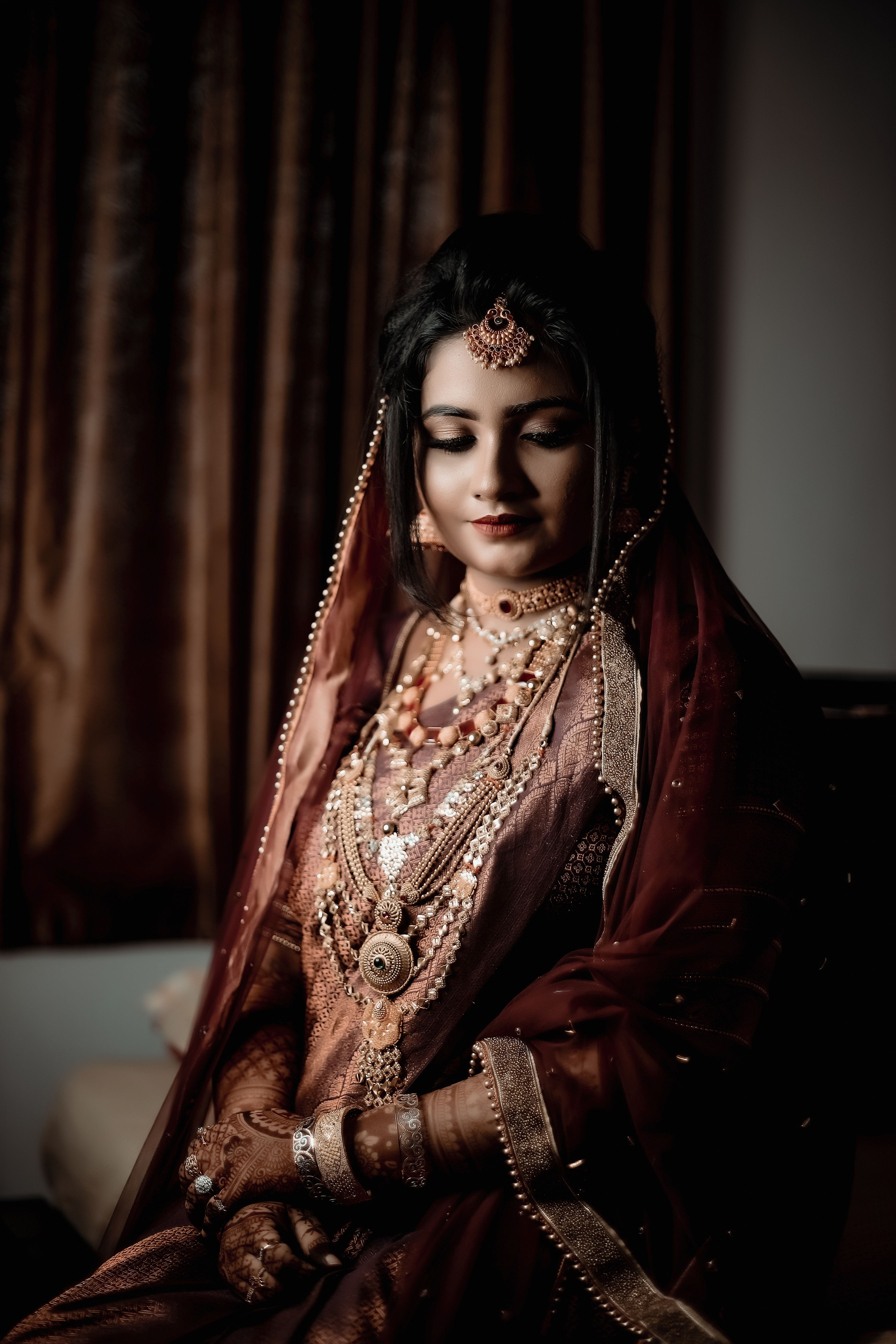 Indian Bride Wearing Red Dress · Free Stock Photo