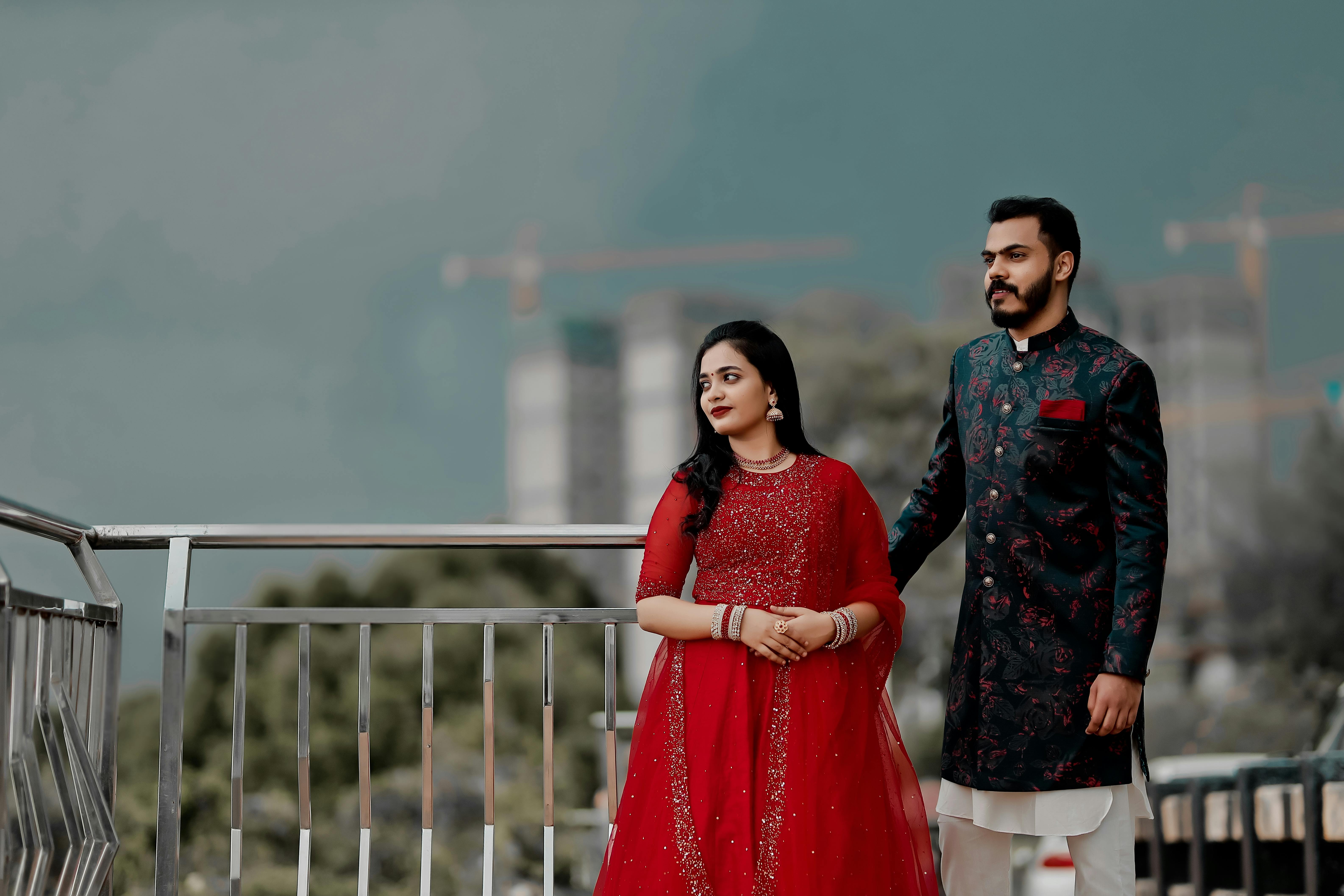 Photo of a Standing Weeding Couple Wearing Weeding Dresses · Free Stock ...