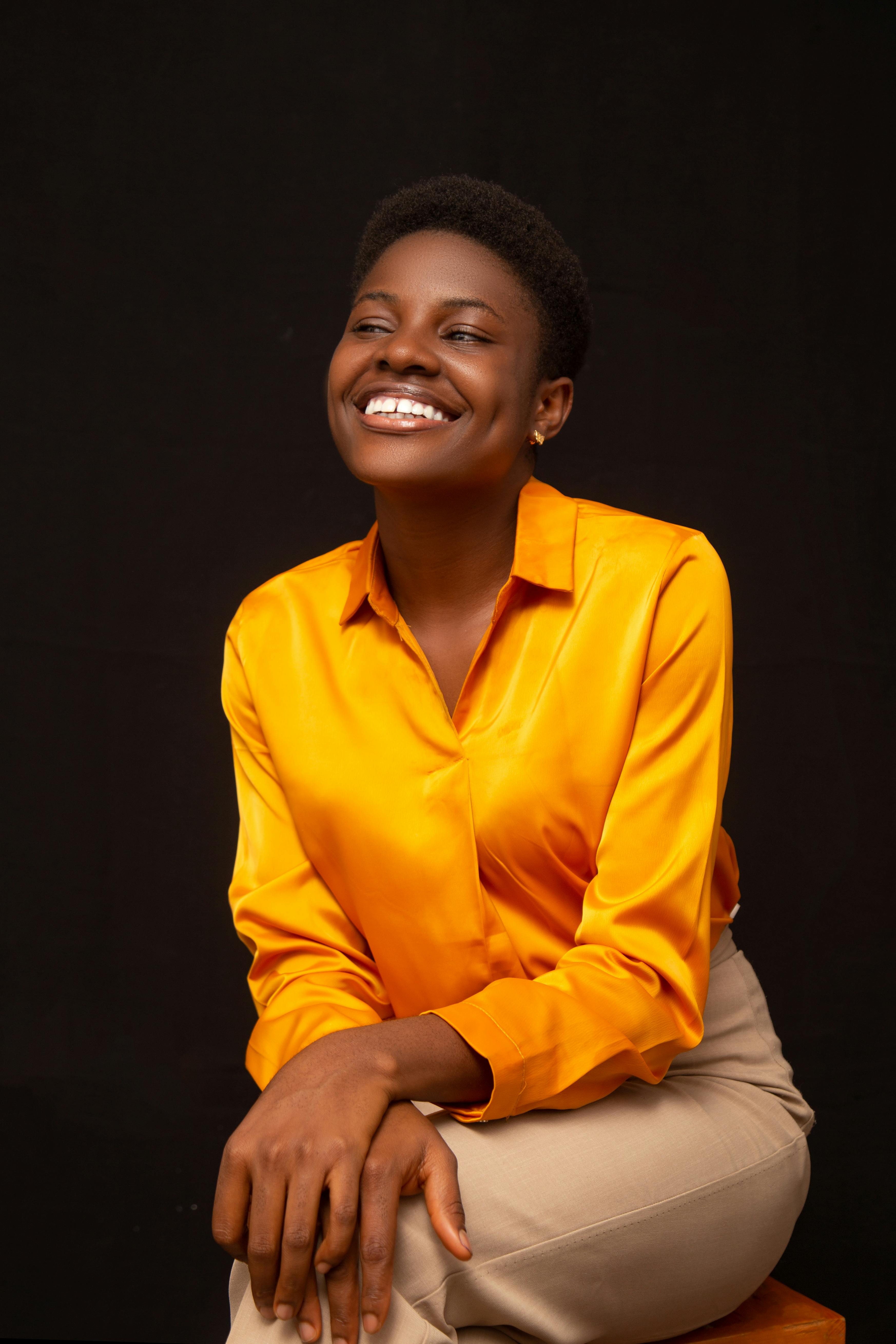 A Woman Wearing Yellow Dress · Free Stock Photo