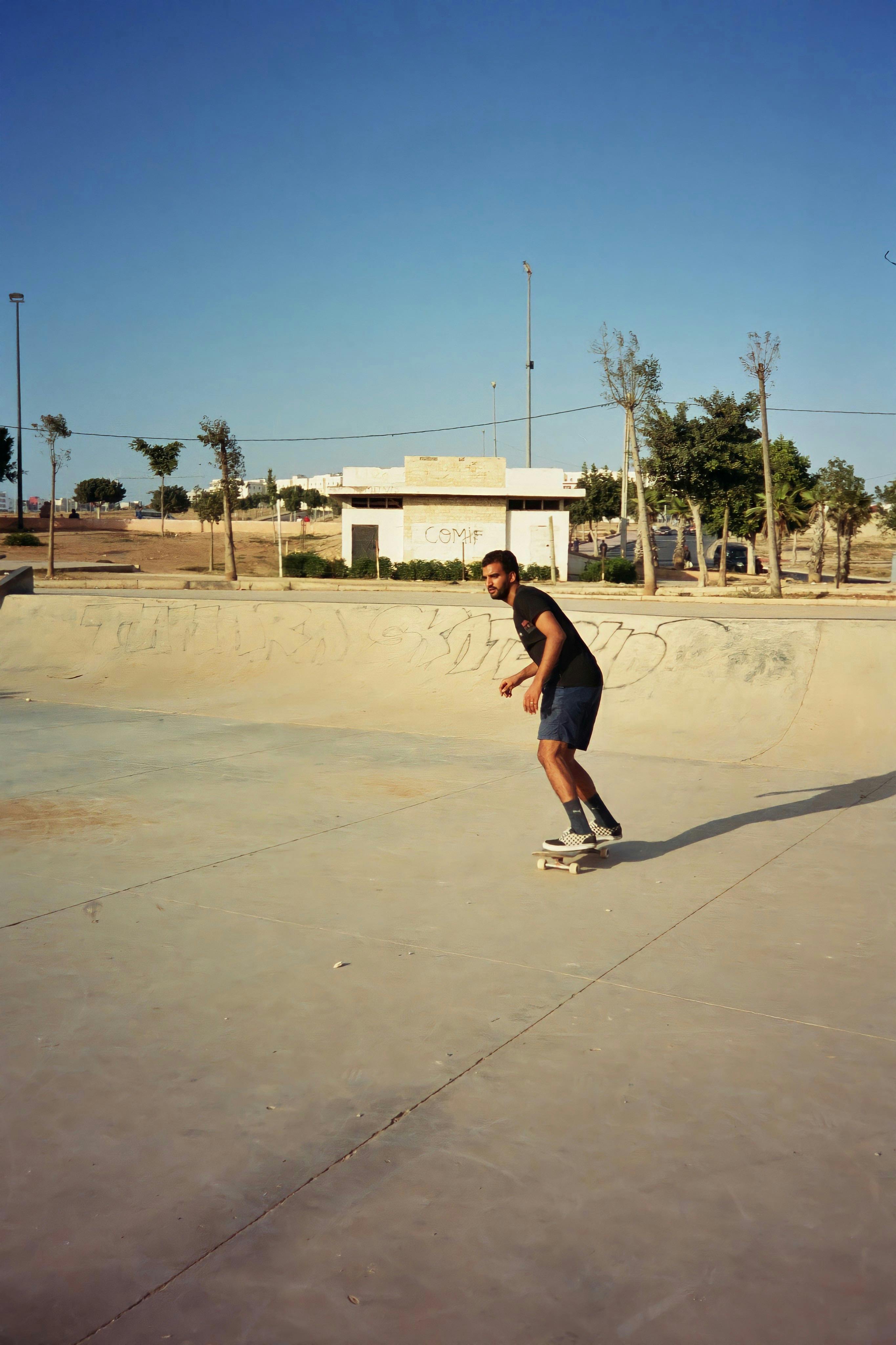 Man Skateboarding in Skatepark · Free Stock Photo