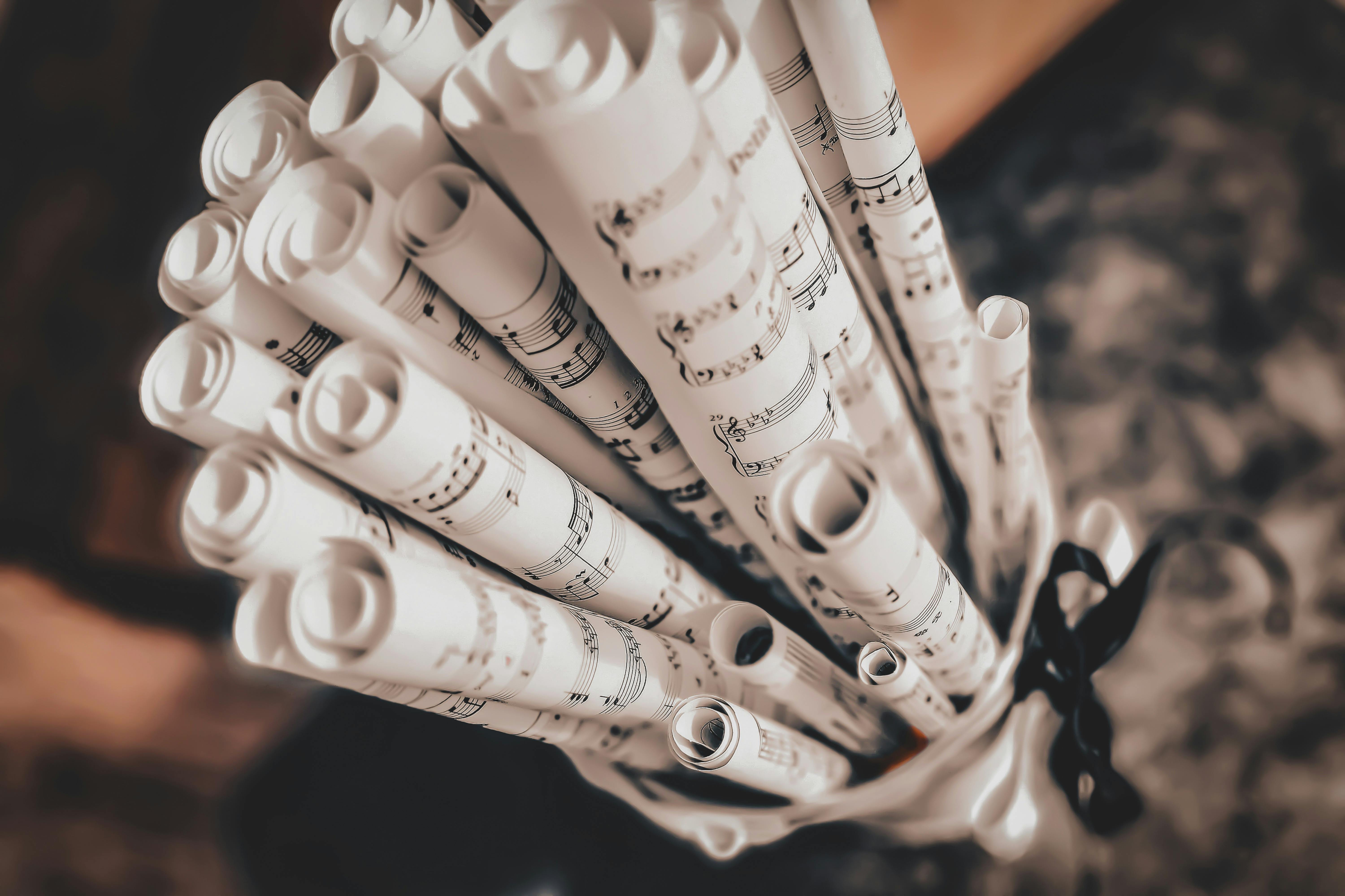 Music Sheets in Close Up Shot · Free Stock Photo